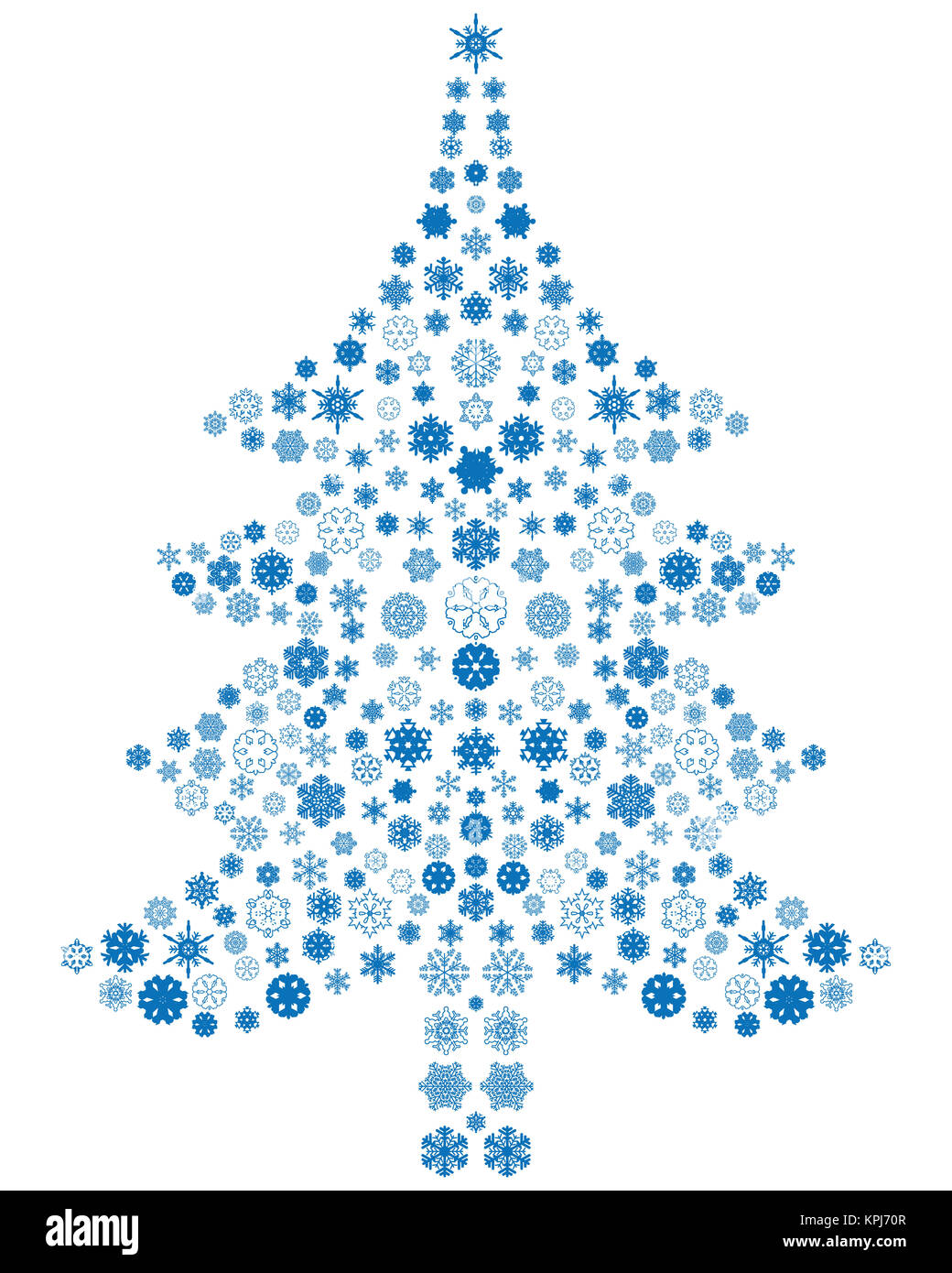 Christmas tree made of snowflakes Stock Photo - Alamy
