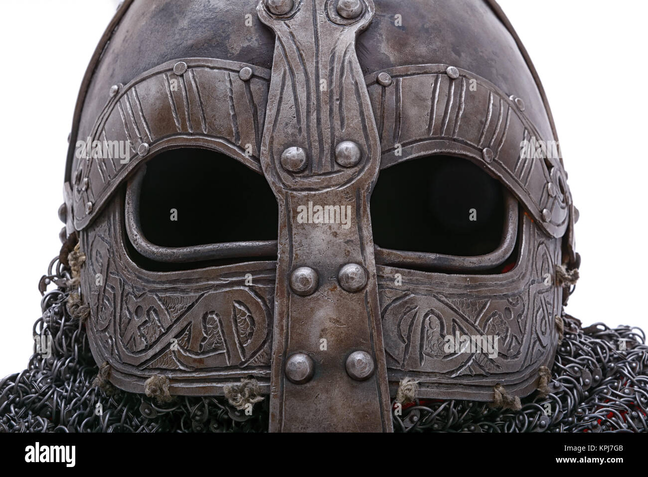 Viking helmet visor Stock Photo - Alamy