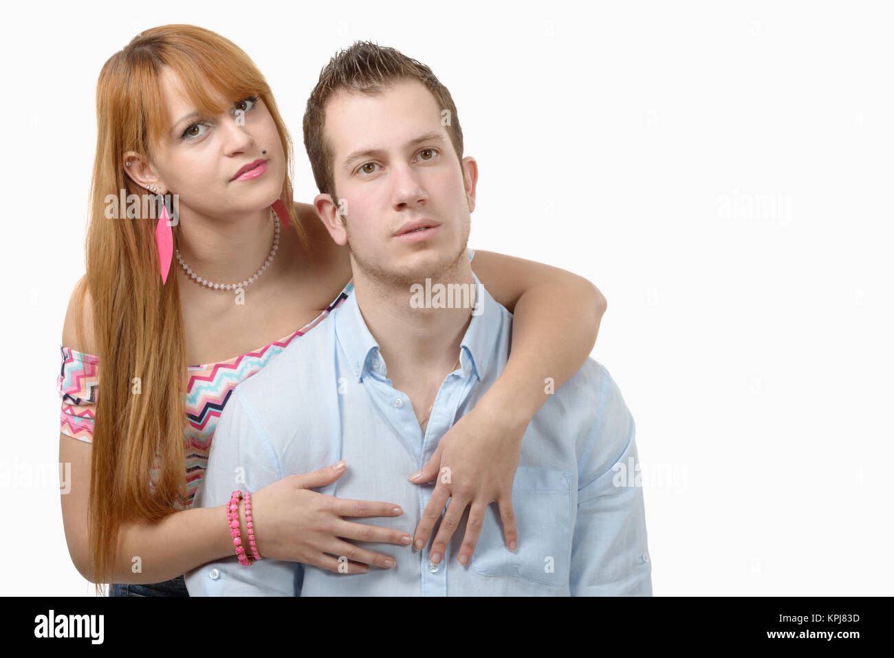 cheerful young couple in love Stock Photo - Alamy