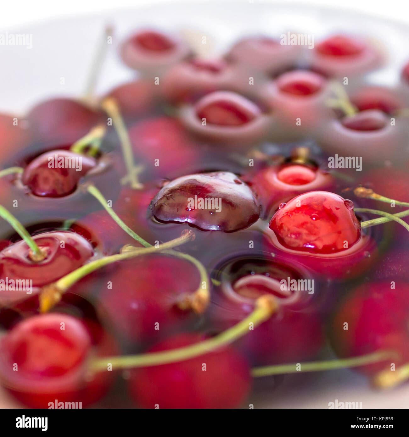 Washing of cherries Stock Photo - Alamy