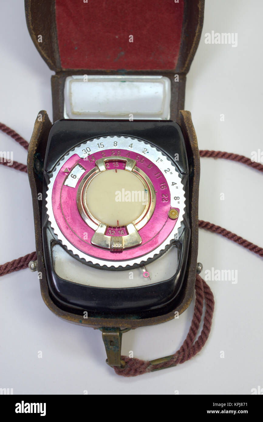 vintage analog exposure meter for photography, closeup Stock Photo - Alamy