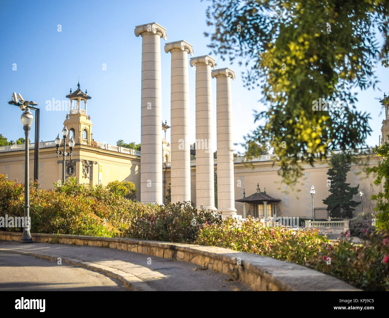 BARCELONA, SPAIN - JULY 10, 2015: The Four Columns were designed by ...