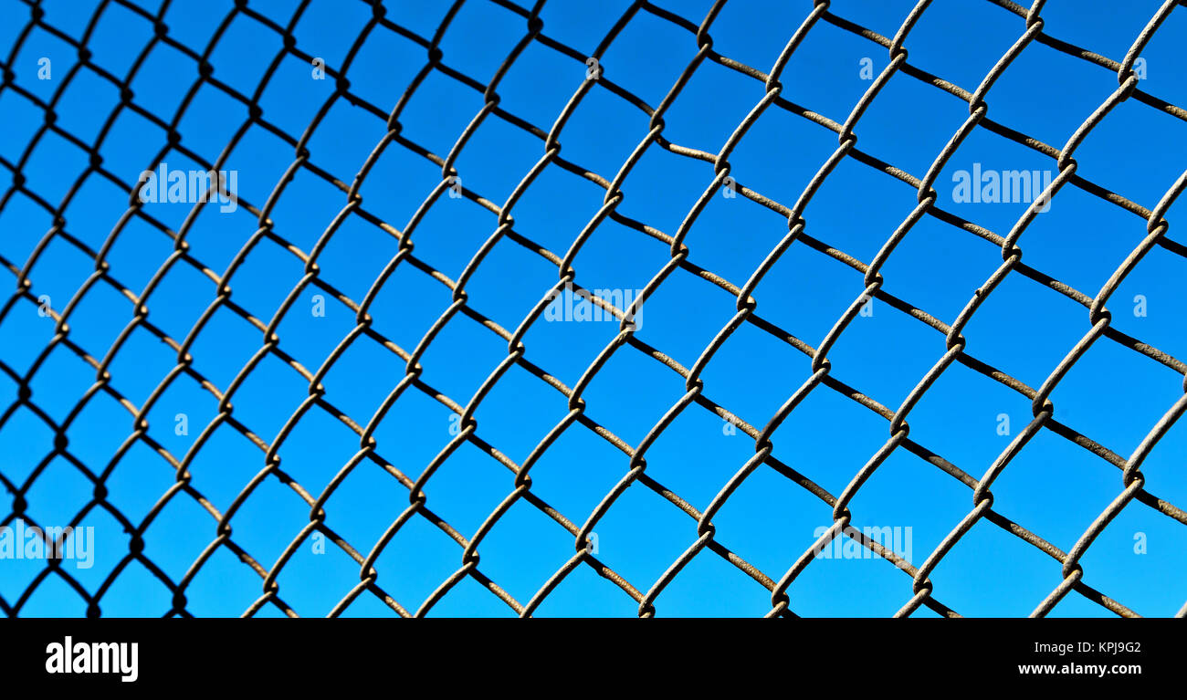 abstract texture of a metal grid surface like background in the sky ...