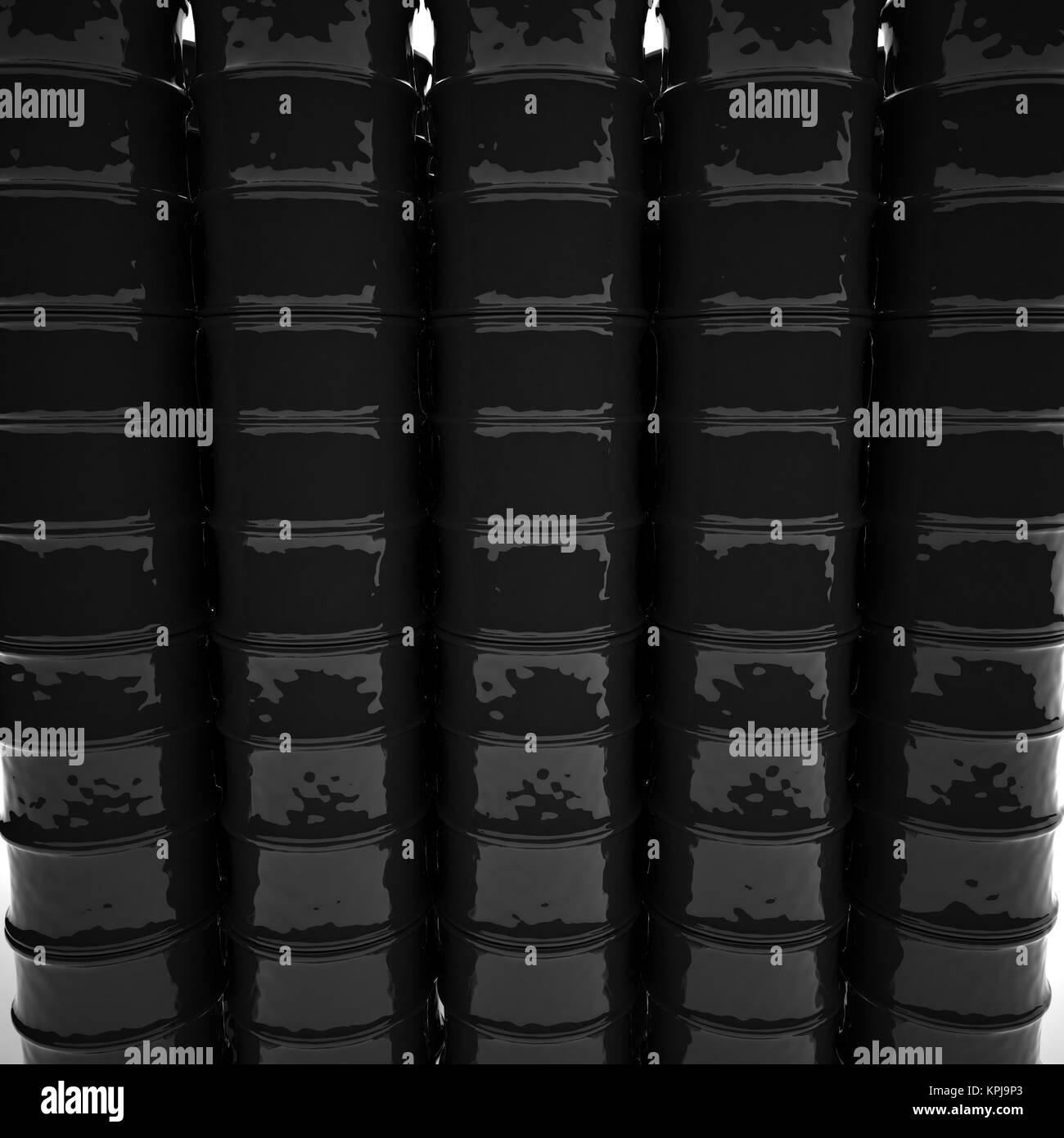 Black barrels in columns Stock Photo - Alamy