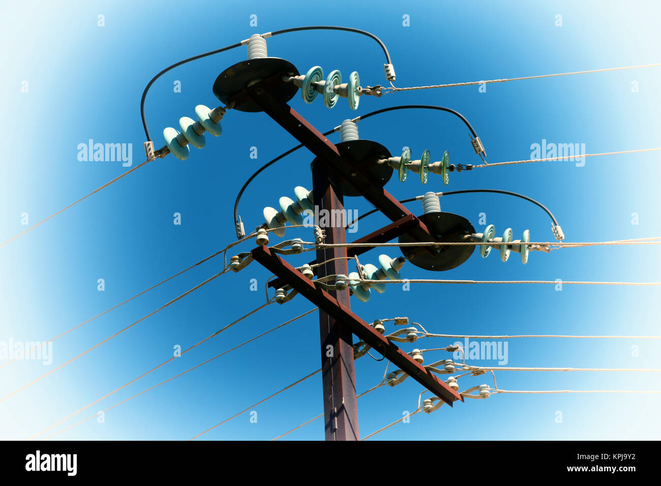 in australia the concept of power line with electrical pole in the ...