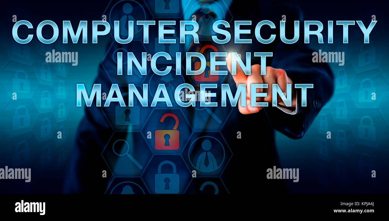 Pressing COMPUTER SECURITY INCIDENT MANAGEMENT Stock Photo - Alamy