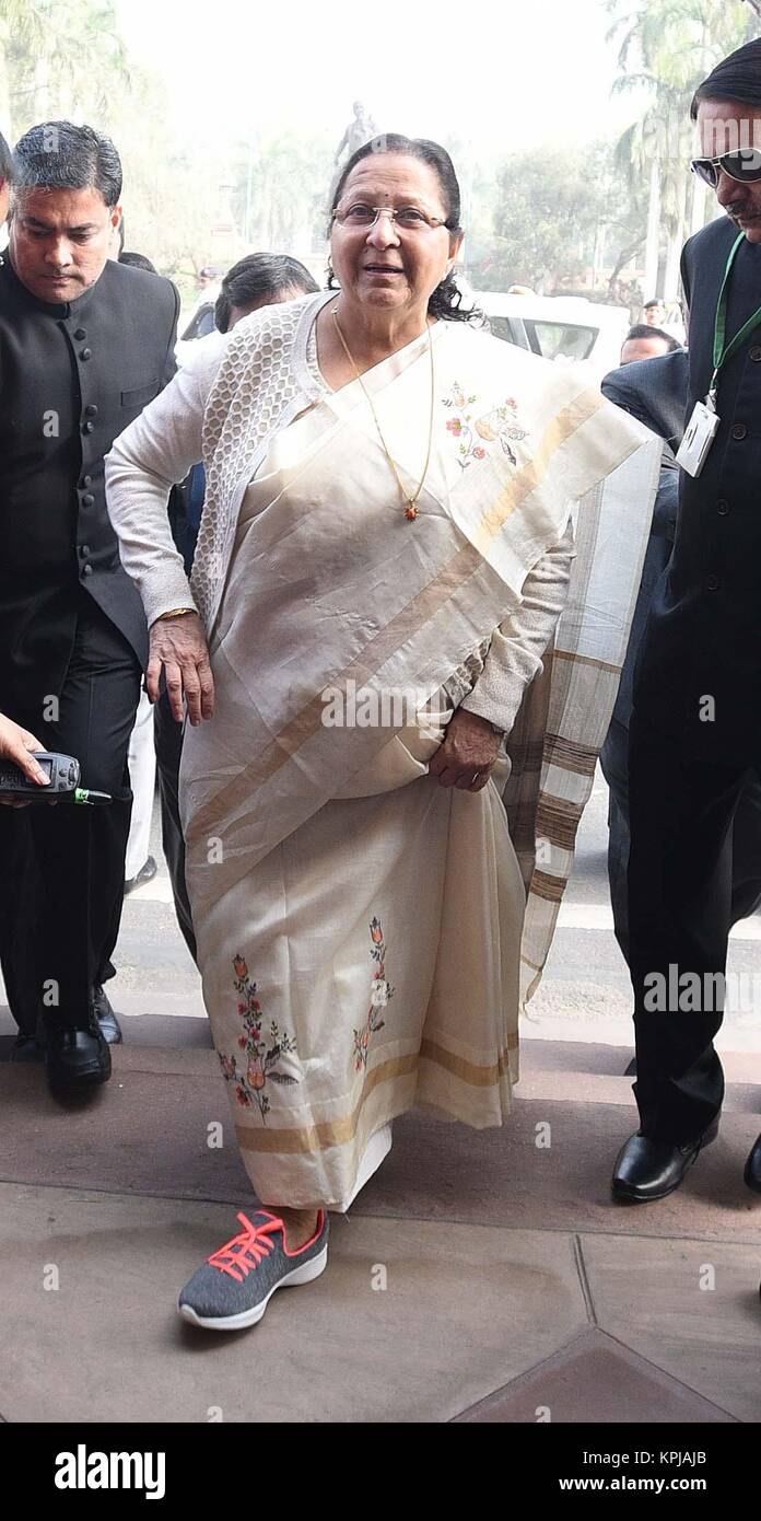 New Delhi, India. 15th December, 2017. Speaker of the 16th Lok Sabha ...