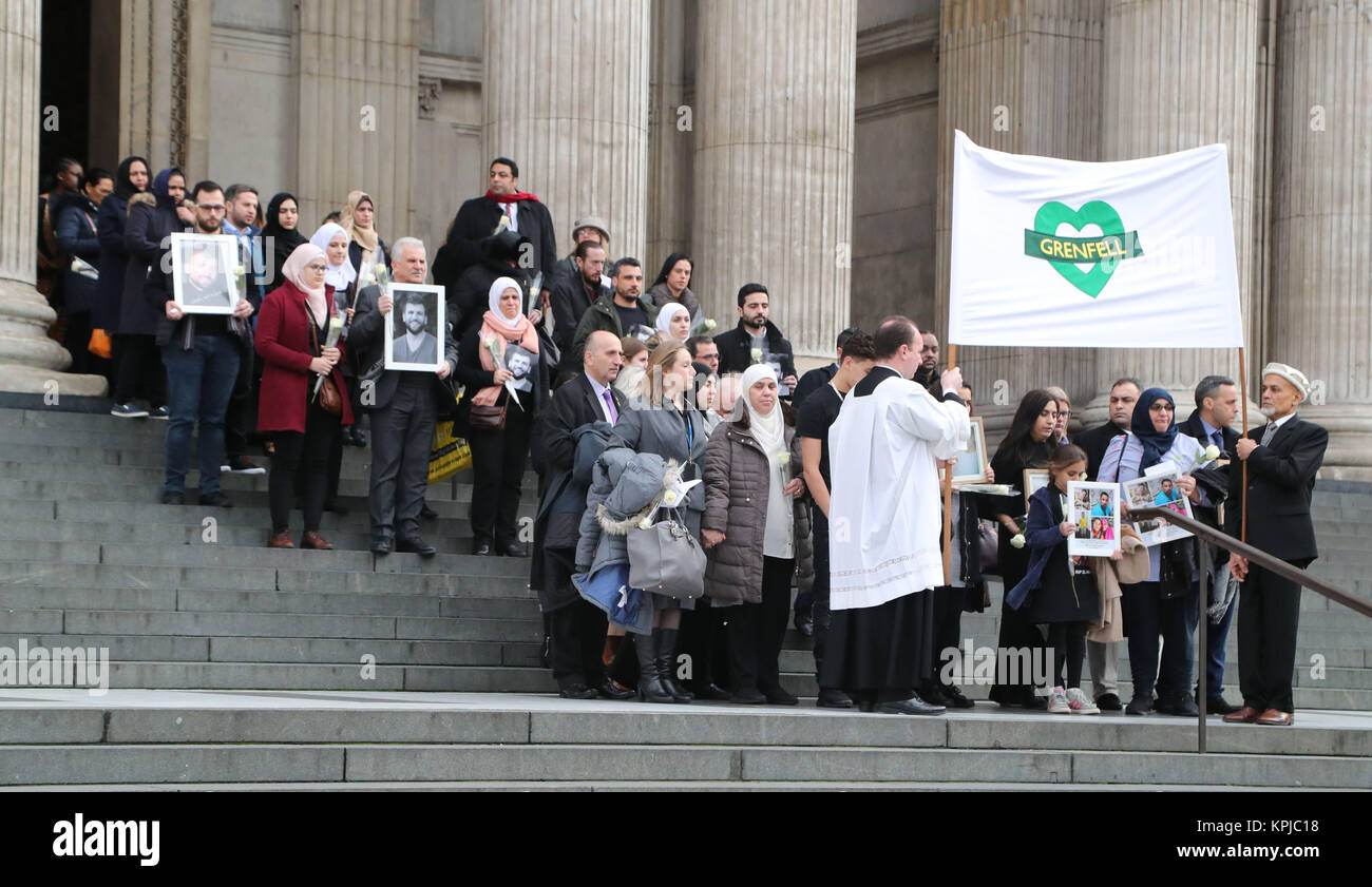 London, UK. 14th Dec, 2017. Grenfell Tower Memorial Service. Grenfell ...