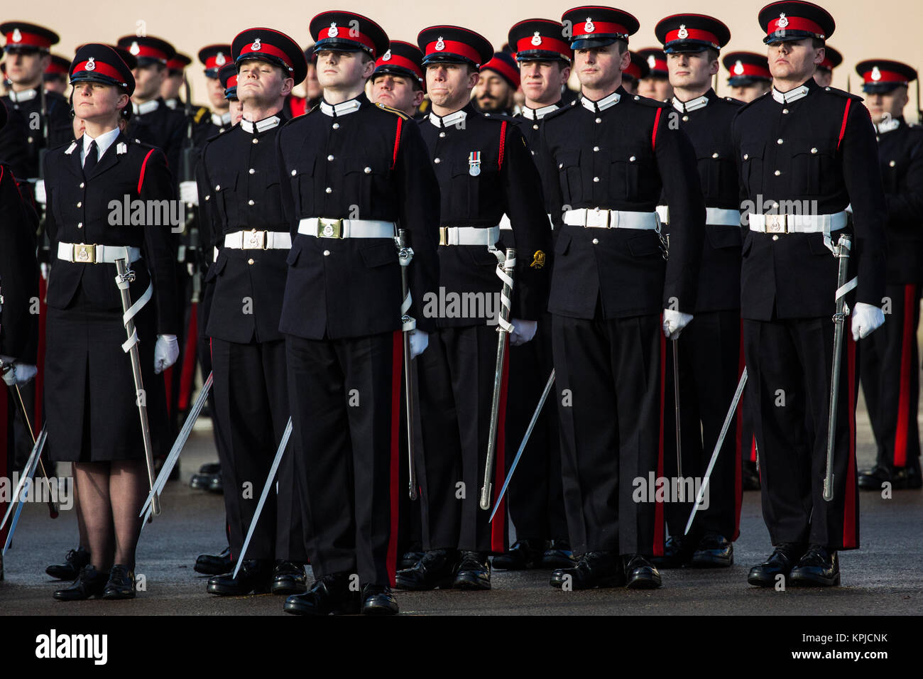 Sandhurst, UK. 14th December, 2017. Preparations for the Sovereign’s ...