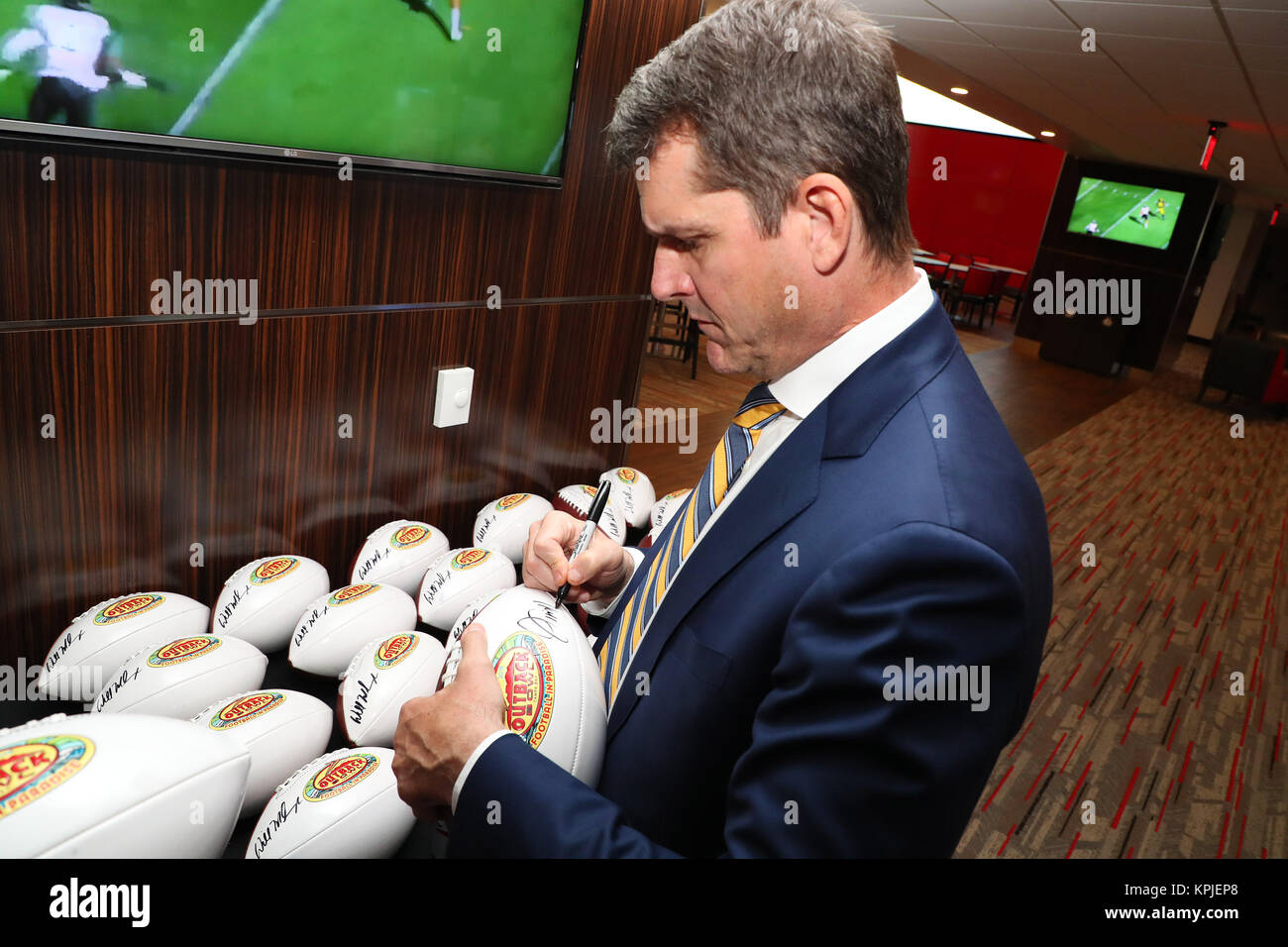 Tampa, United States. 07th Dec, 2017. Michigan Wolverines coach Jim ...