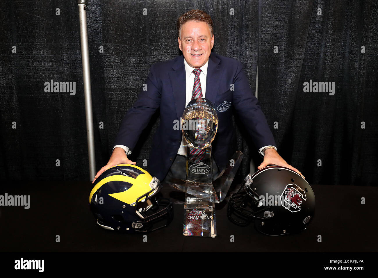 Tampa, United States. 07th Dec, 2017. Outback Bowl President Jim McVay ...