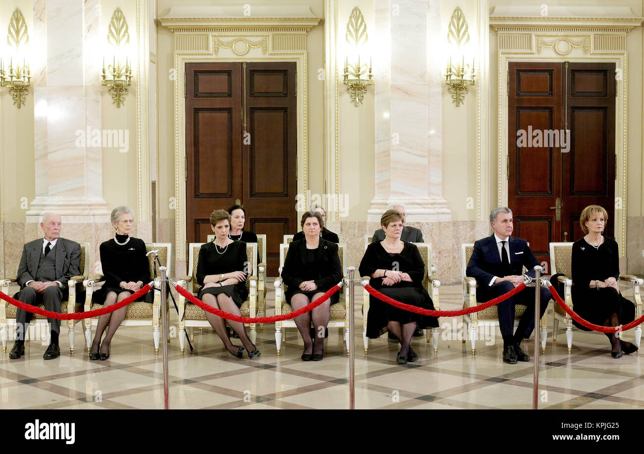 Rumanian royal family and european royals at the Throne Hall in the ...
