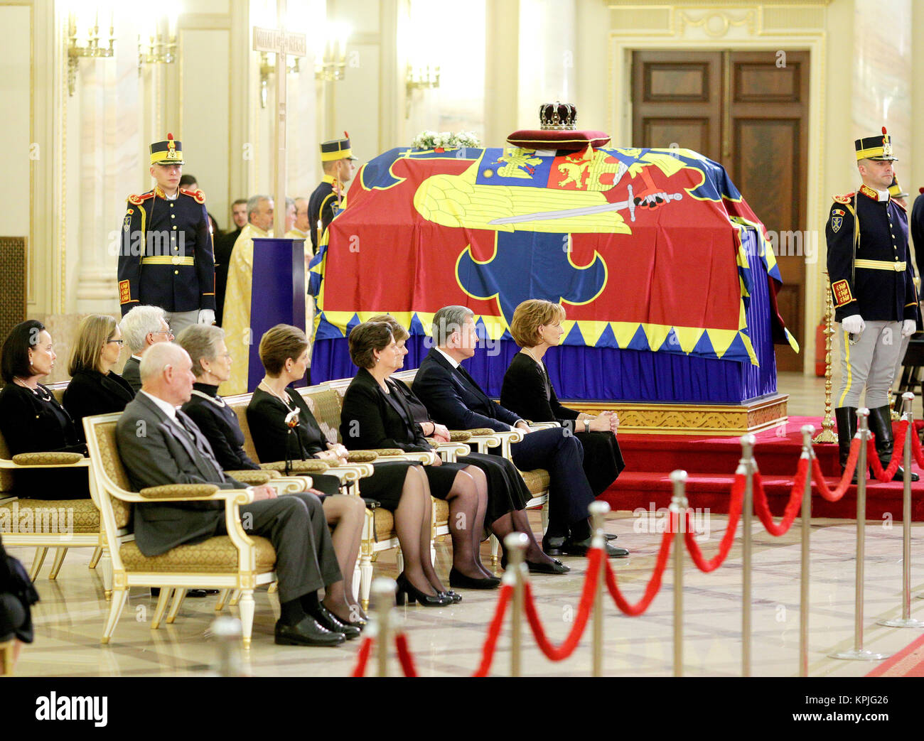 Rumanian royal family and european royals at the Throne Hall in the ...