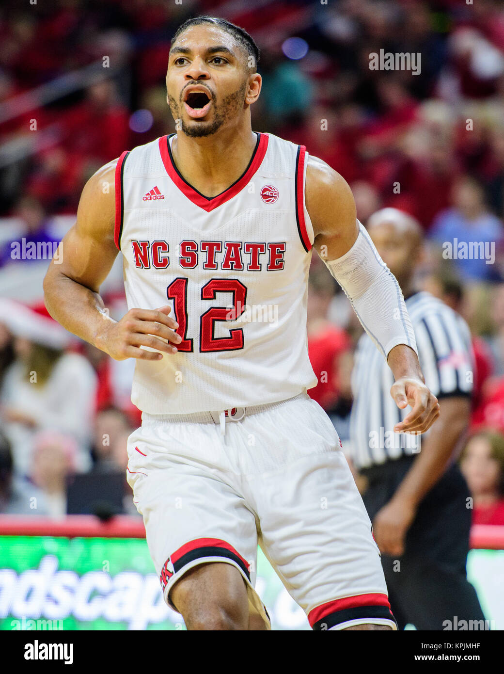 NC State guard Allerik Freeman (12) during the NCAA College Basketball ...