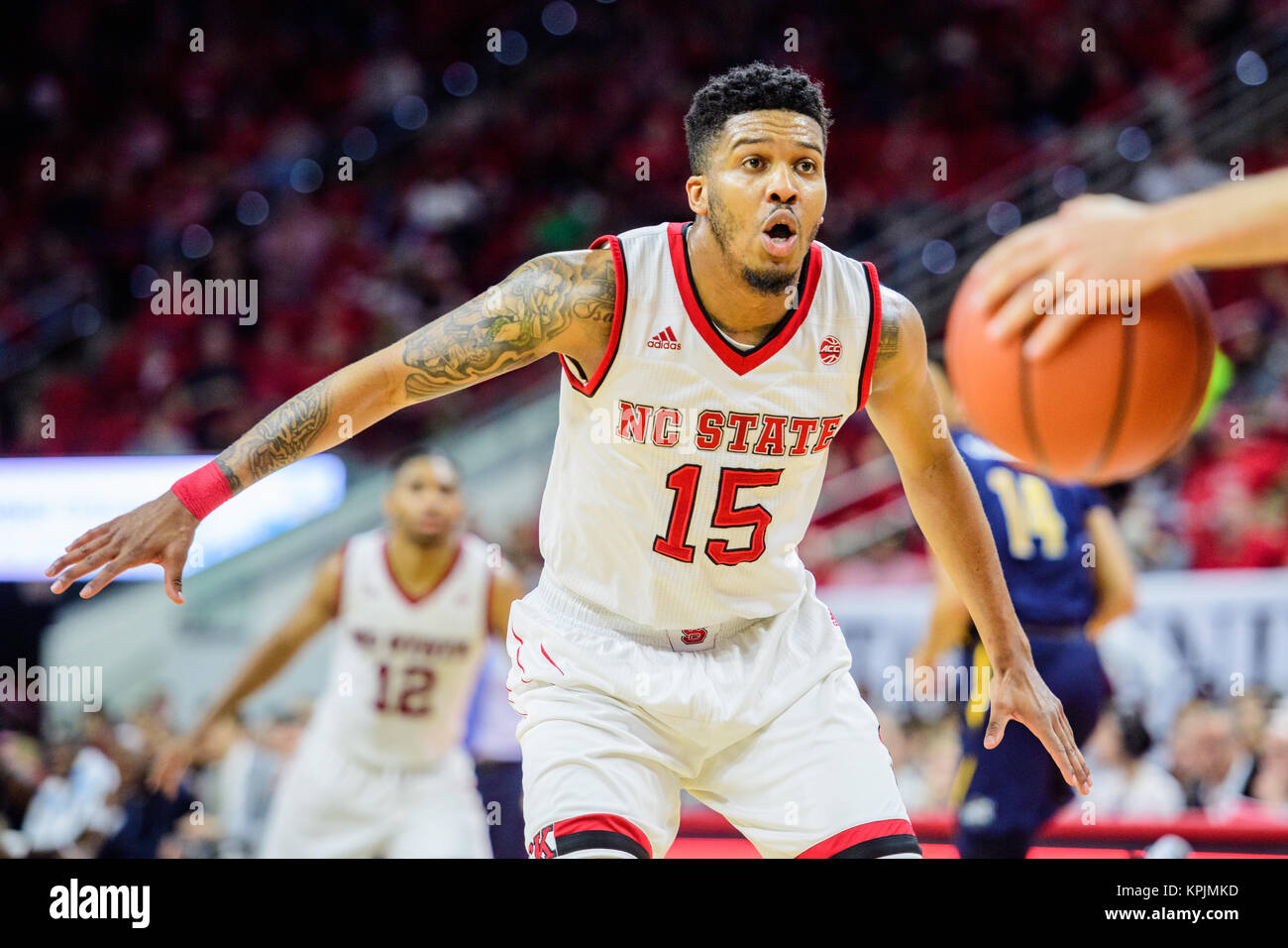 NC State guard Sam Hunt (15) during the NCAA College Basketball game ...