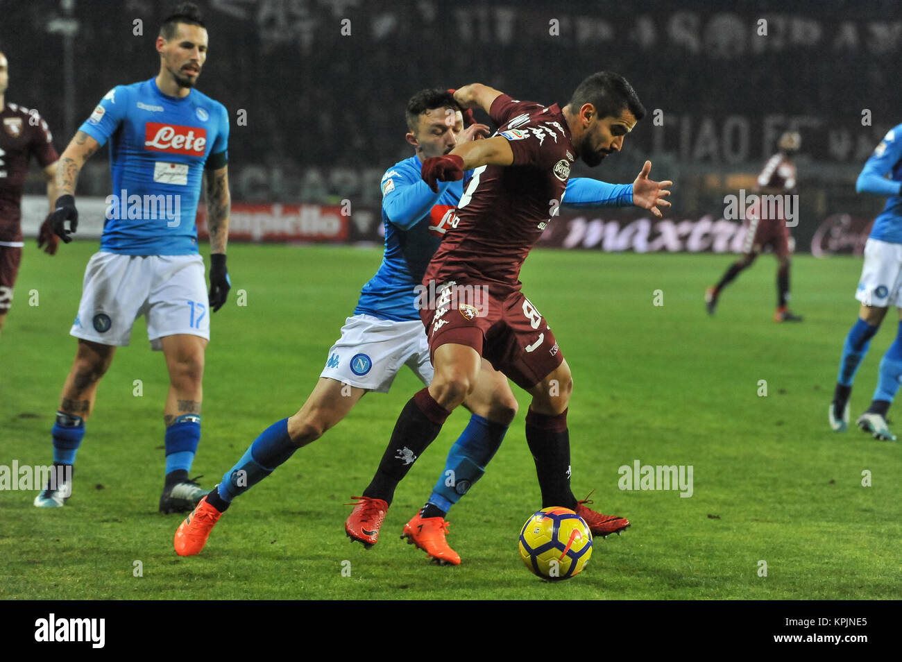 Turin, Italy. 16th December, 2017. Tomas Rincon (Torino FC) during the ...