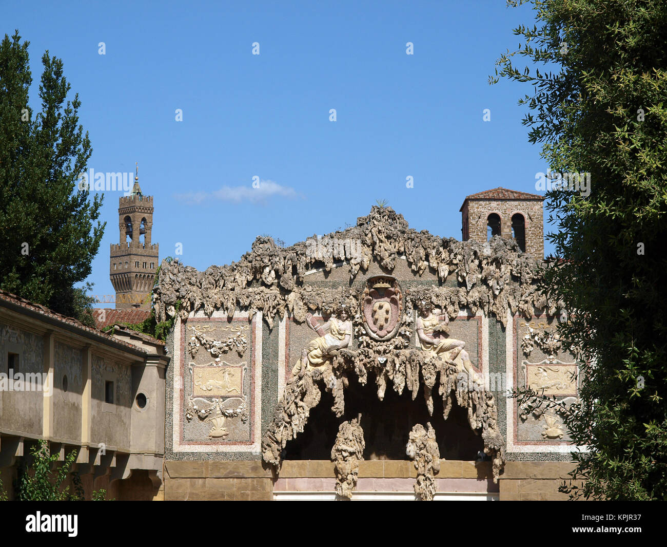 Florence - Grotto by Buontalenti in Boboli Gardens Stock Photo - Alamy