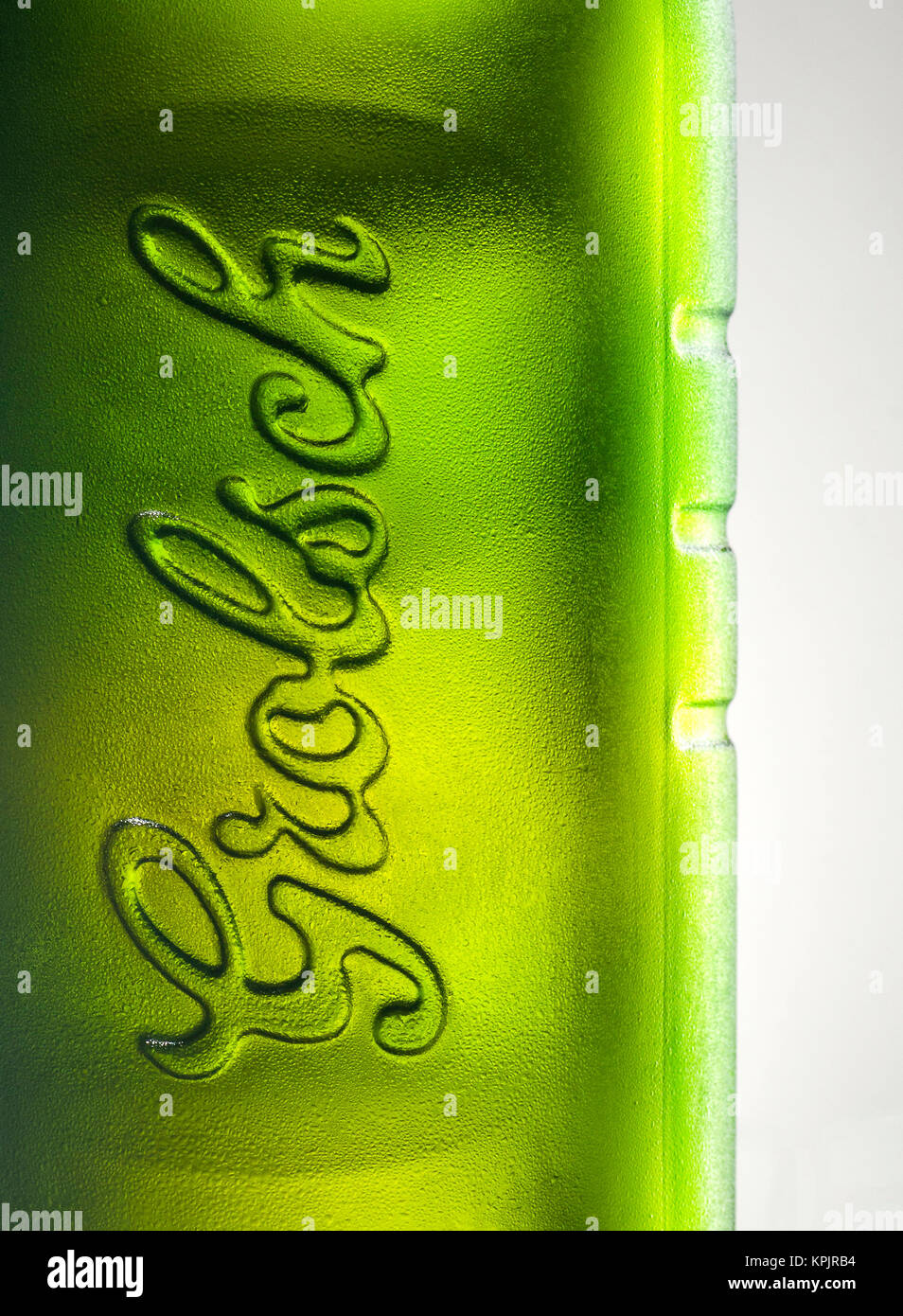 Grolsch premium lager beer isolated on white background. Grolsch is ...