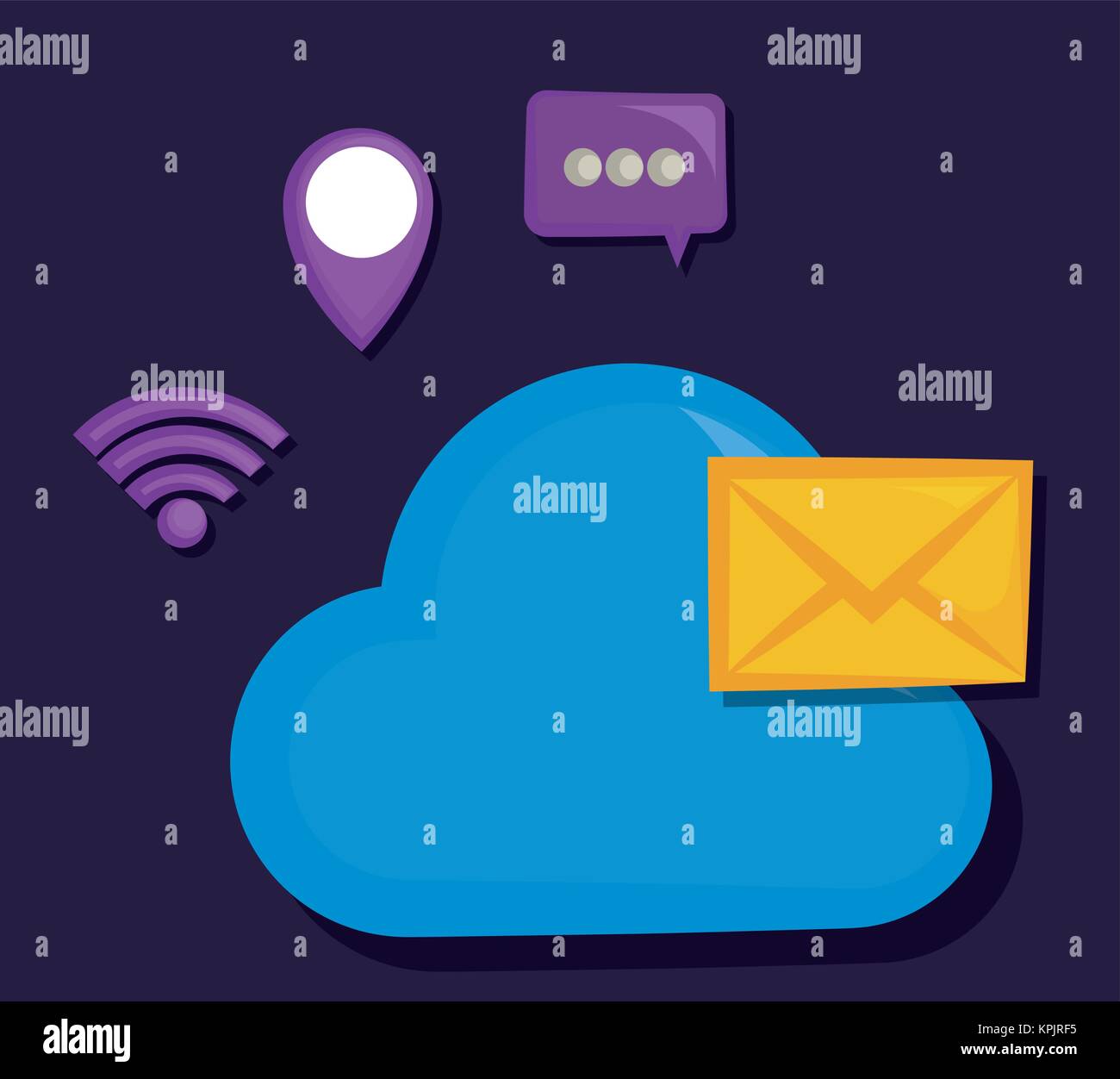 social media cloud computing concept Stock Vector Image & Art - Alamy