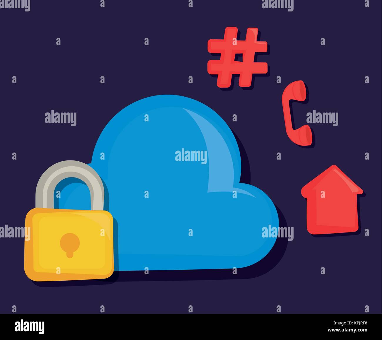social media cloud computing concept Stock Vector Image & Art - Alamy