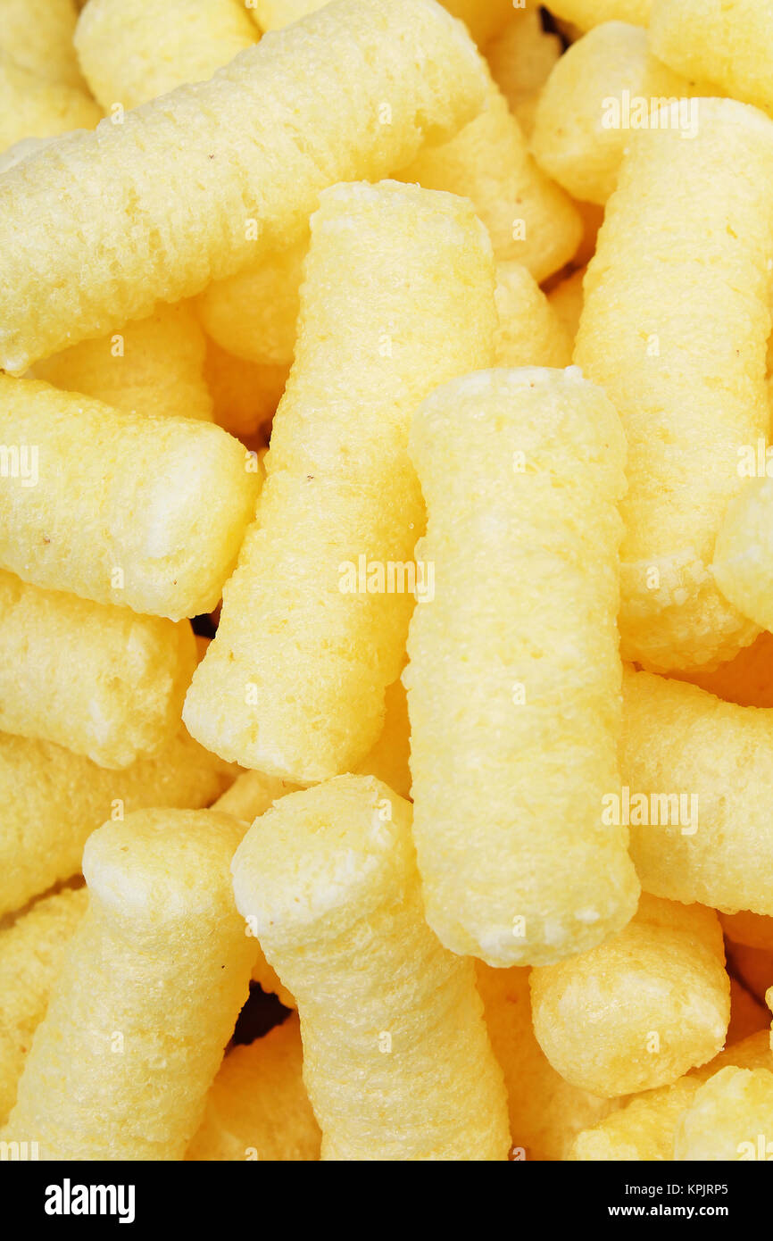 Cheese puff. Cheese puffs snack background texture food pattern. Food ...