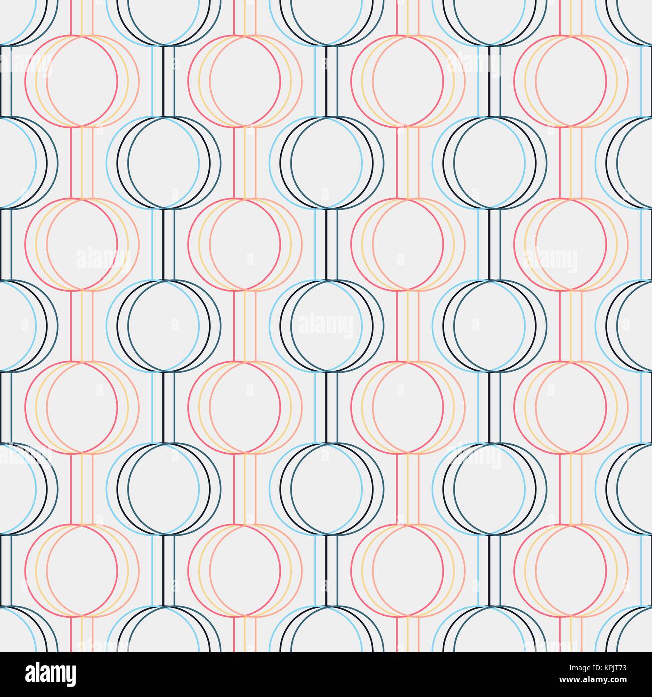 Seamless pattern. Circles and lines. Geometric. Stylized texture with ...