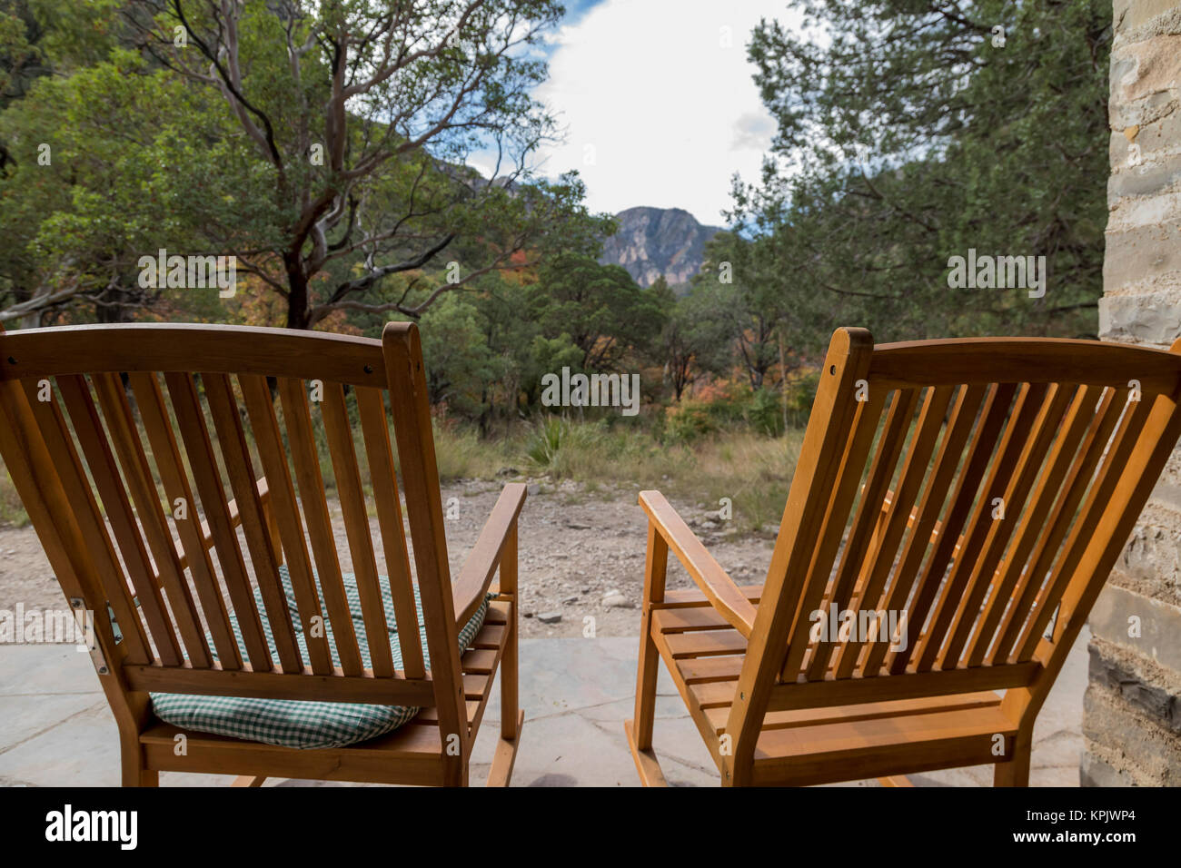Guadalupe Mountains National Park, Texas - Rocking chairs on the porch ...