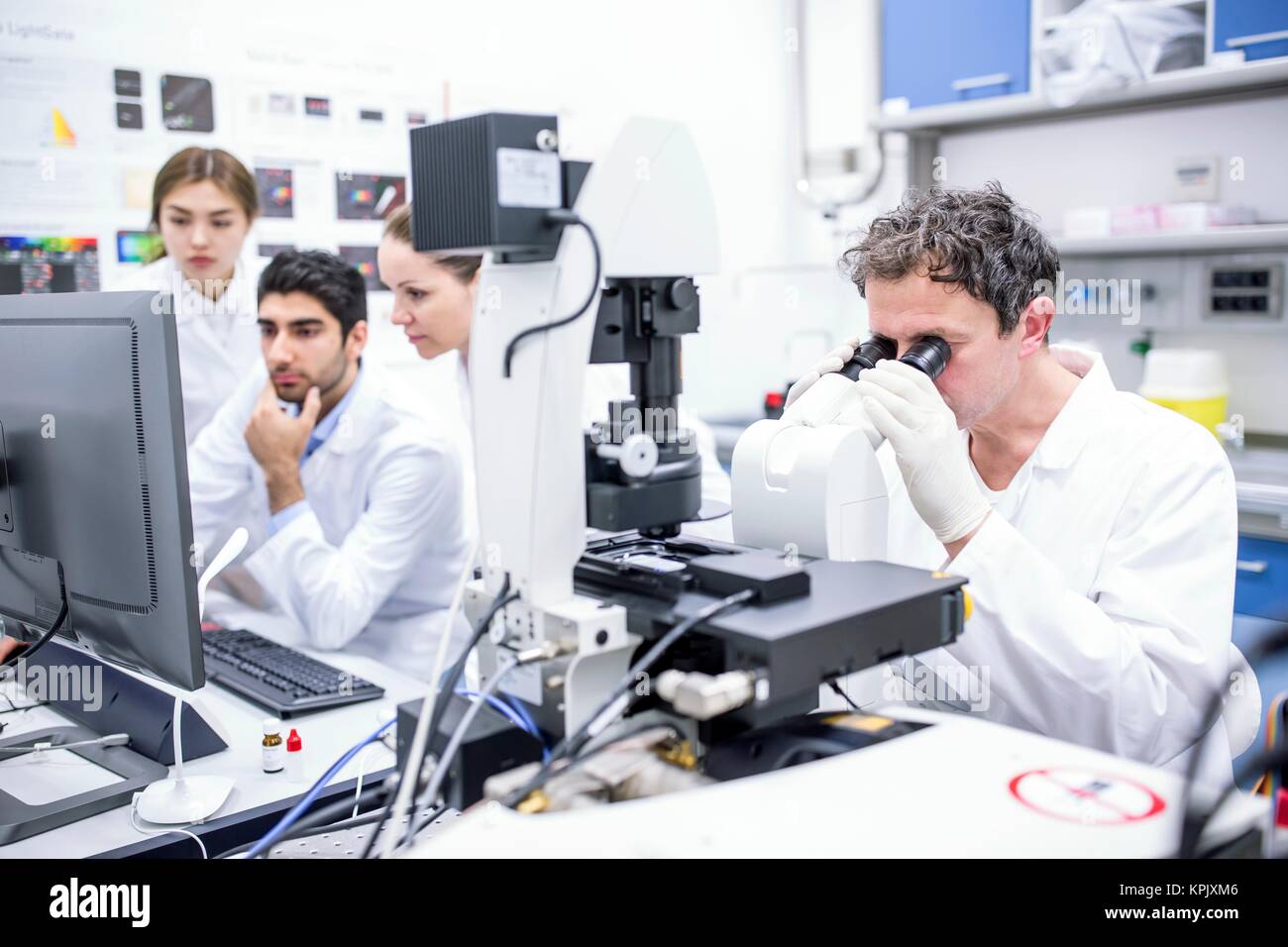 Scientists working in laboratory Stock Photo - Alamy