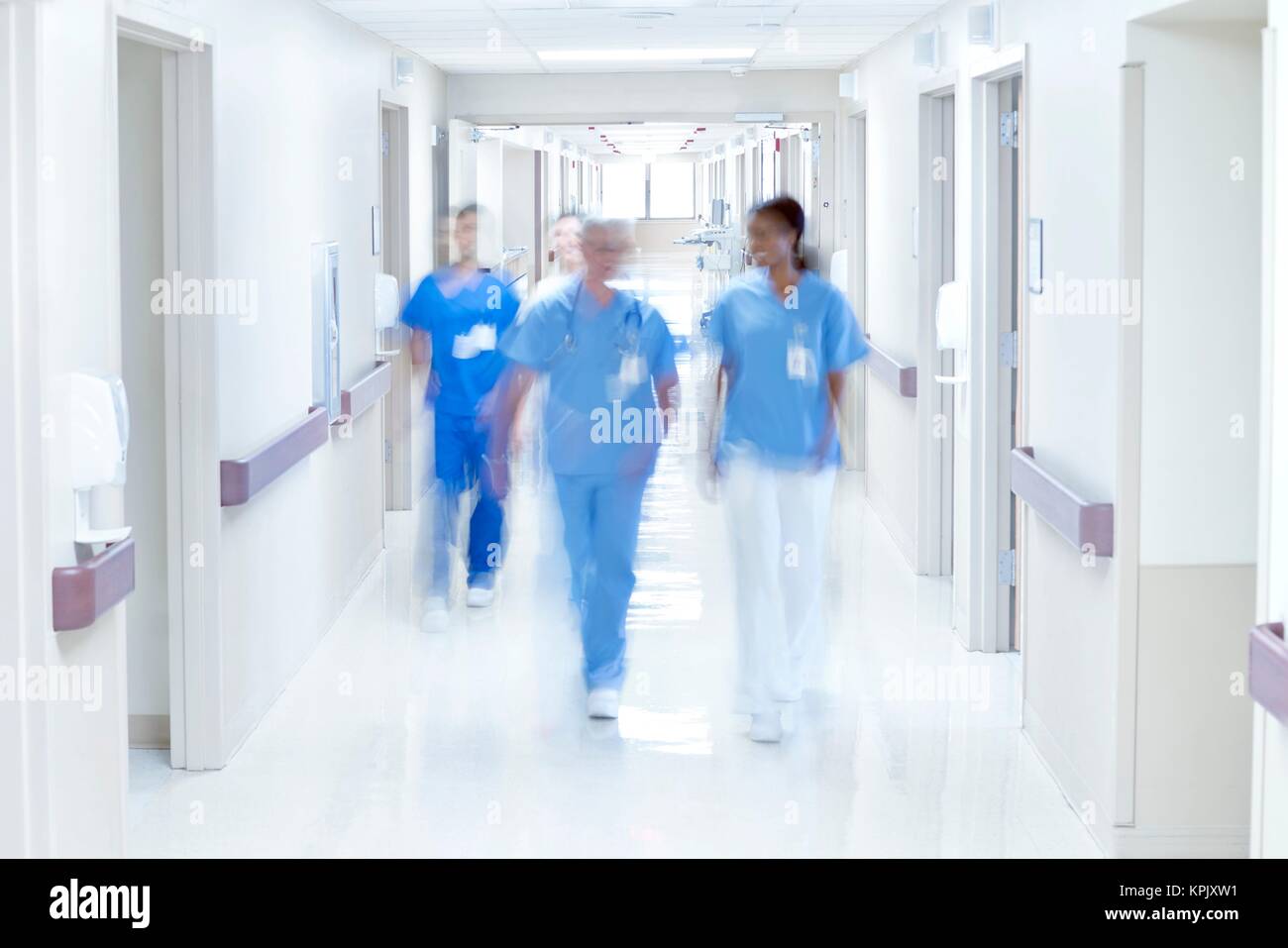 People walking down corridor motion hi-res stock photography and images ...