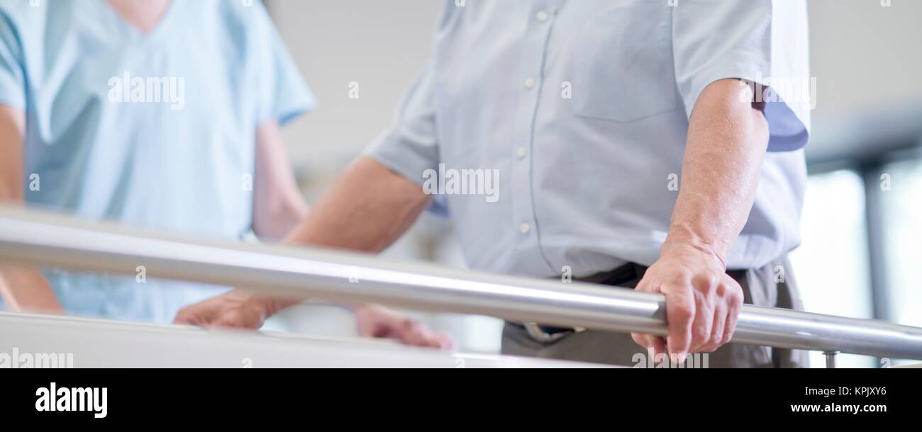 Rehabilitation physiotherapy parallel bars hi-res stock photography and ...