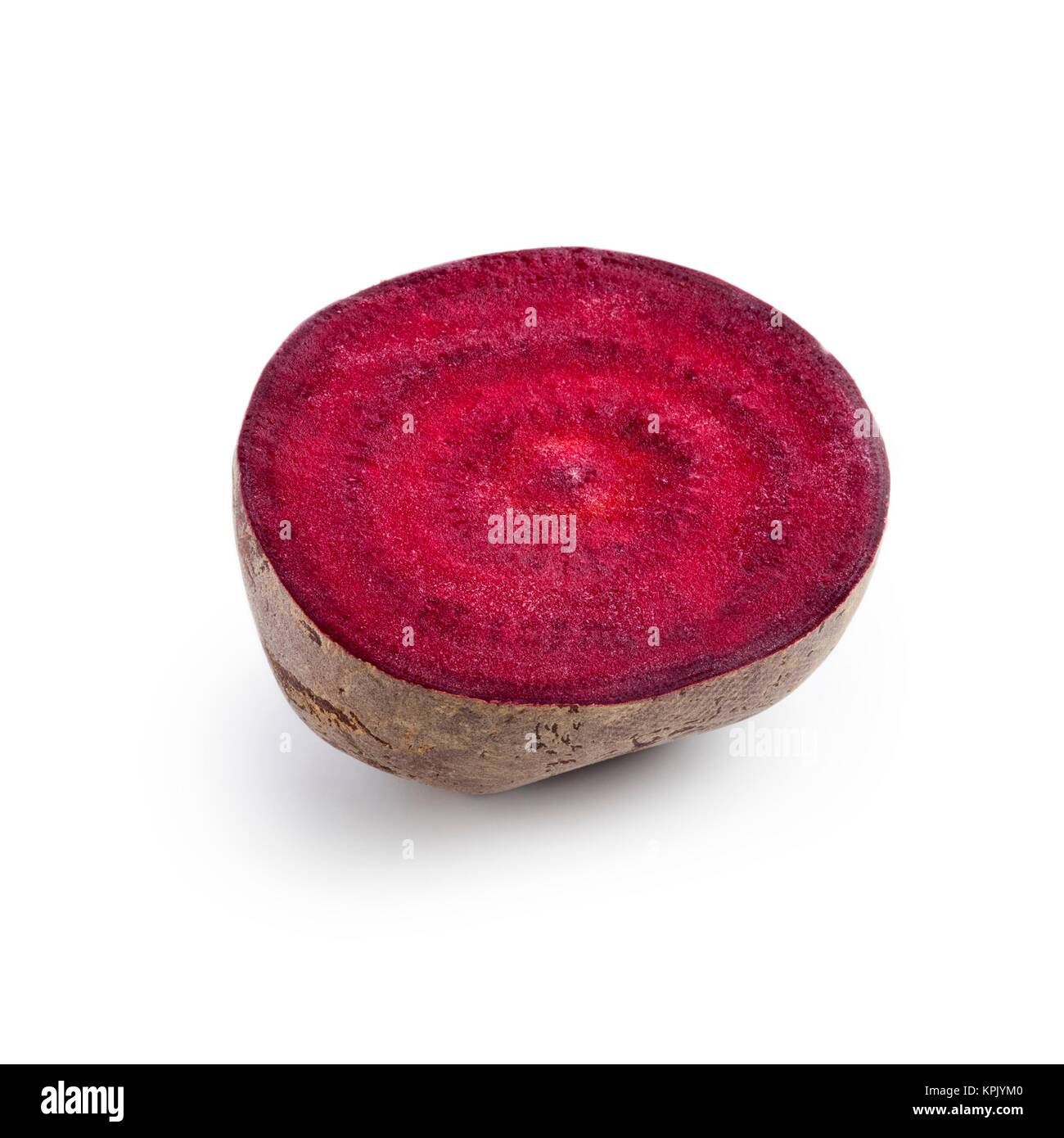 Half a beetroot against a white background Stock Photo - Alamy