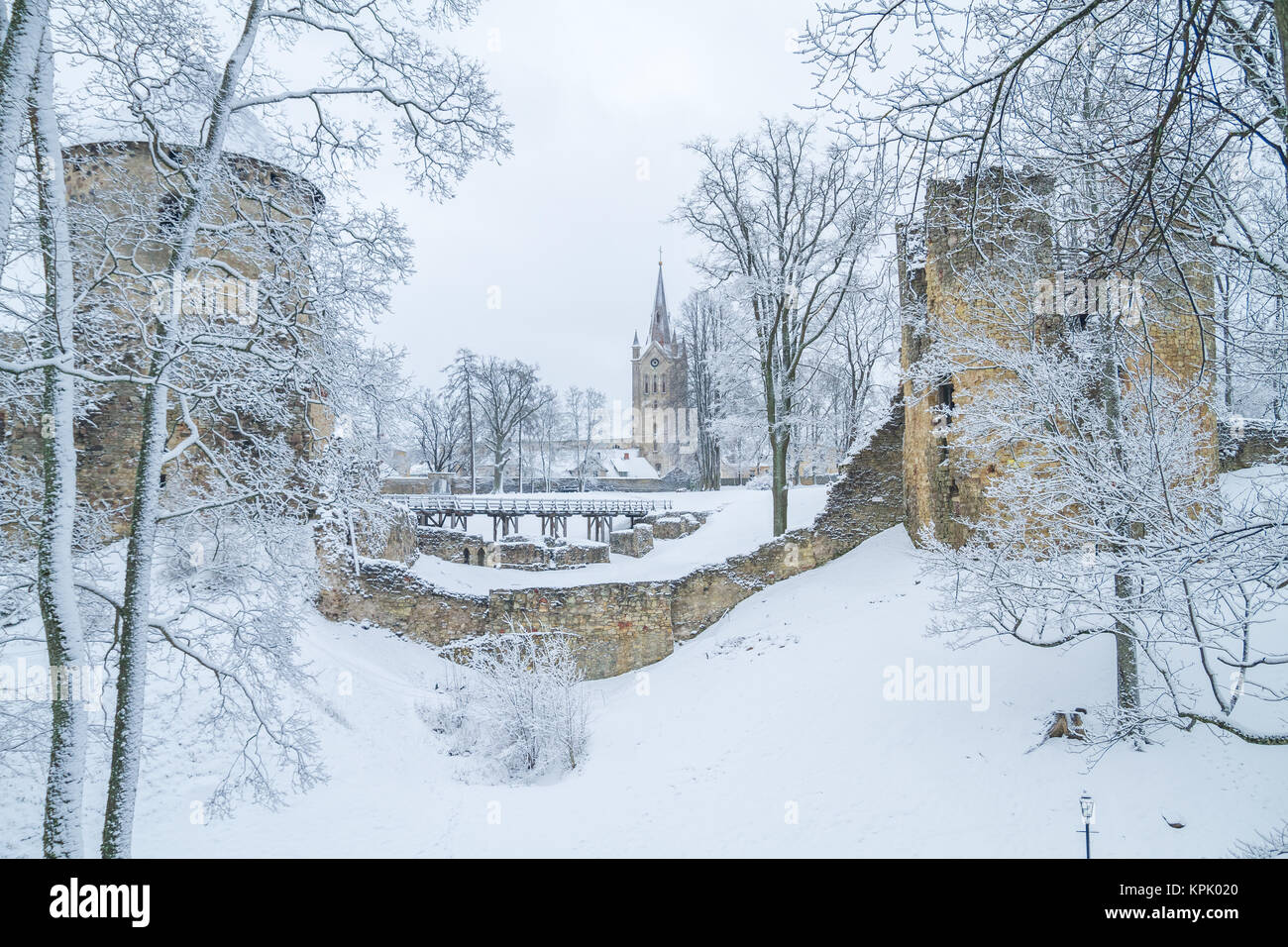 Old town, city, castle park in Cesis, Latvia. 2015 Stock Photo - Alamy
