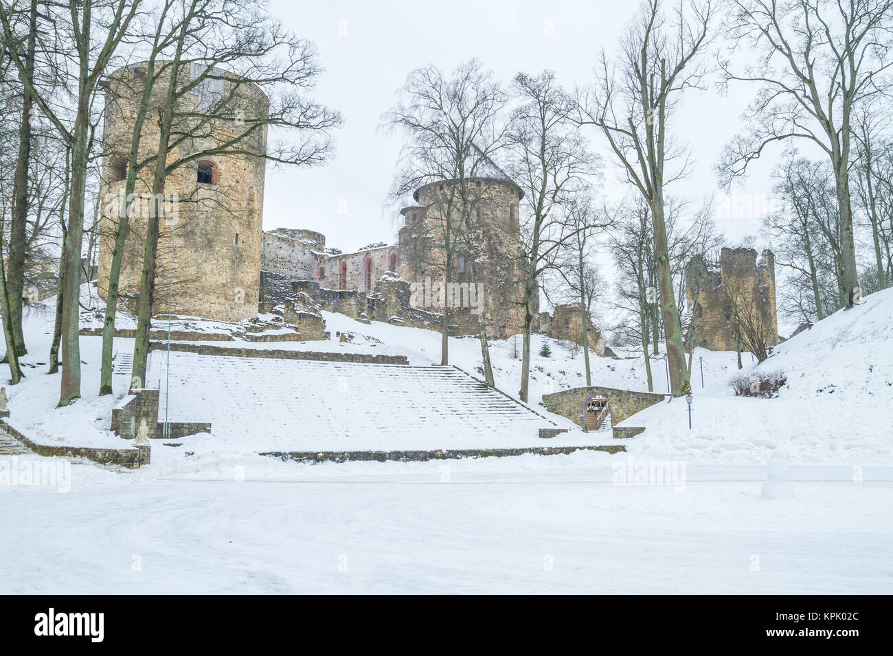 Old town, city, castle park in Cesis, Latvia. 2015 Stock Photo - Alamy