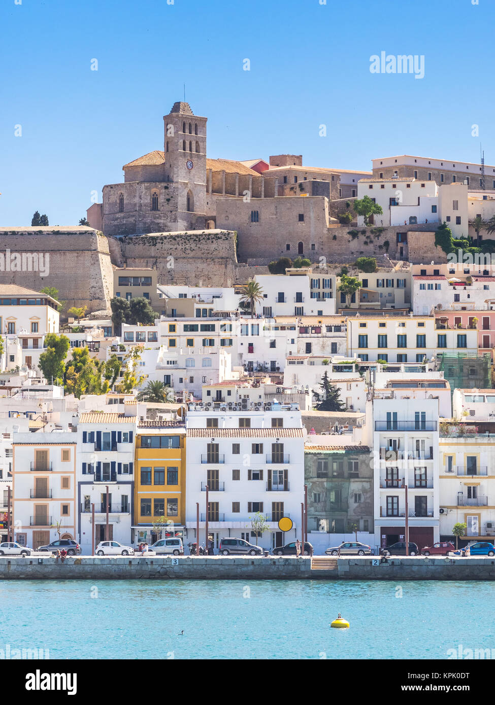 IBIZA, SPAIN - MAY 28, 2015. The distinctive Ibiza architecture ...