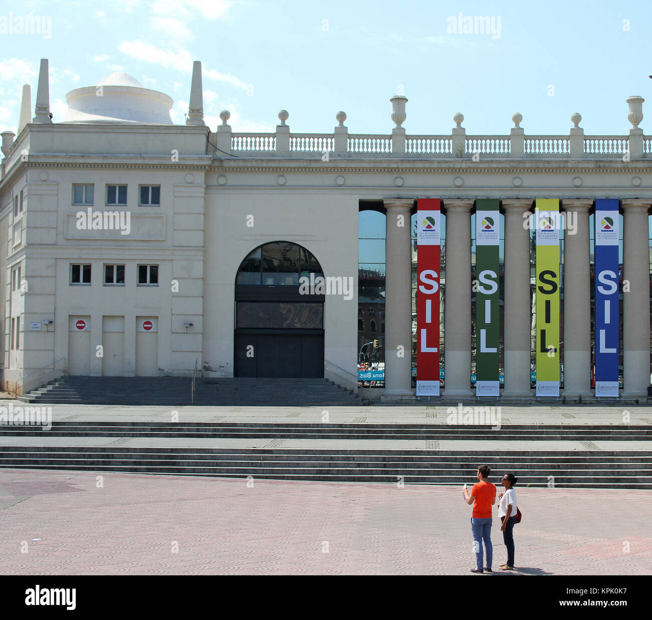 Right side of University columns flanking thew Venetian Towers in the ...