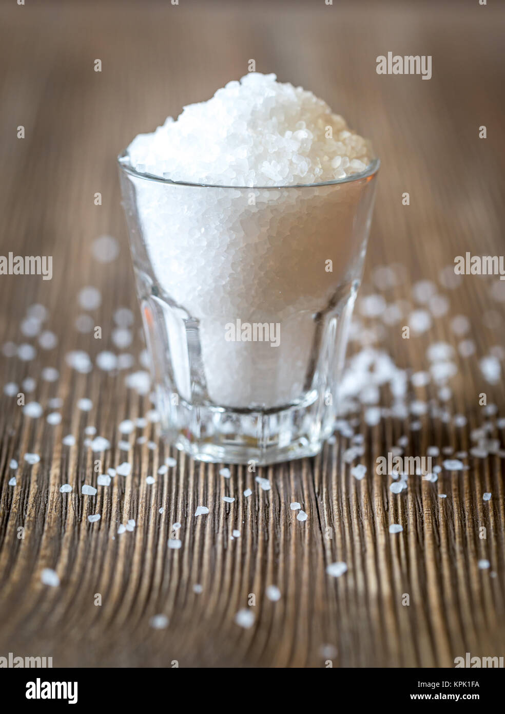 Glass of sea salt Stock Photo - Alamy