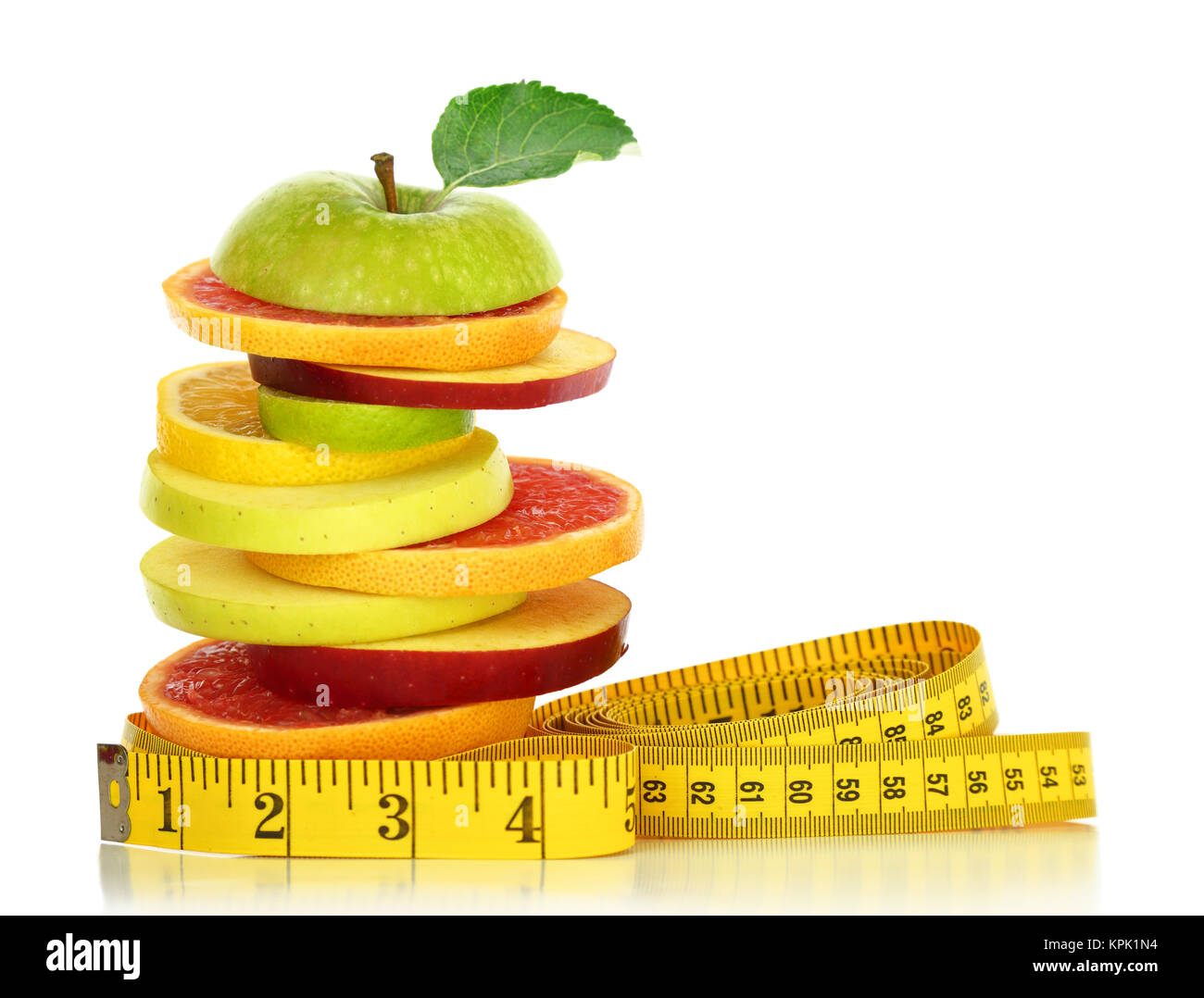 Fresh fruit salad tape measure hi-res stock photography and images - Alamy