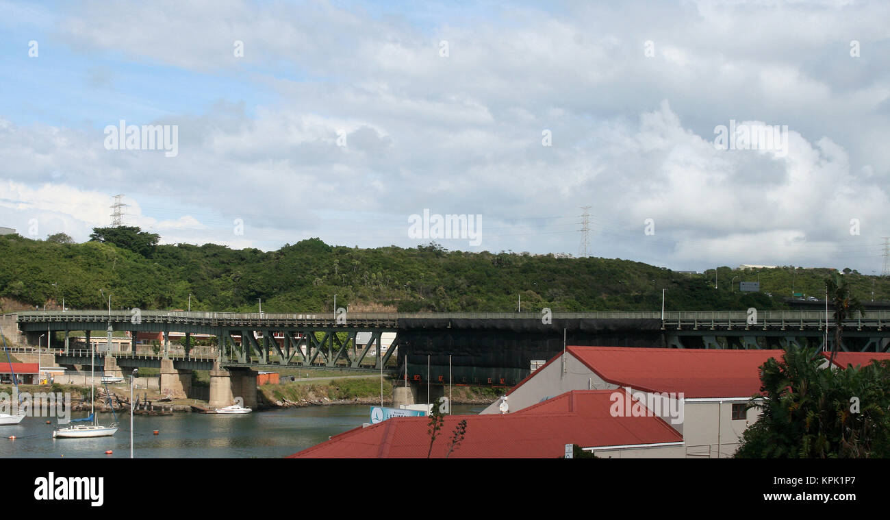 Double decker bridge over the Buffalo River, East London, Eastern Cape ...