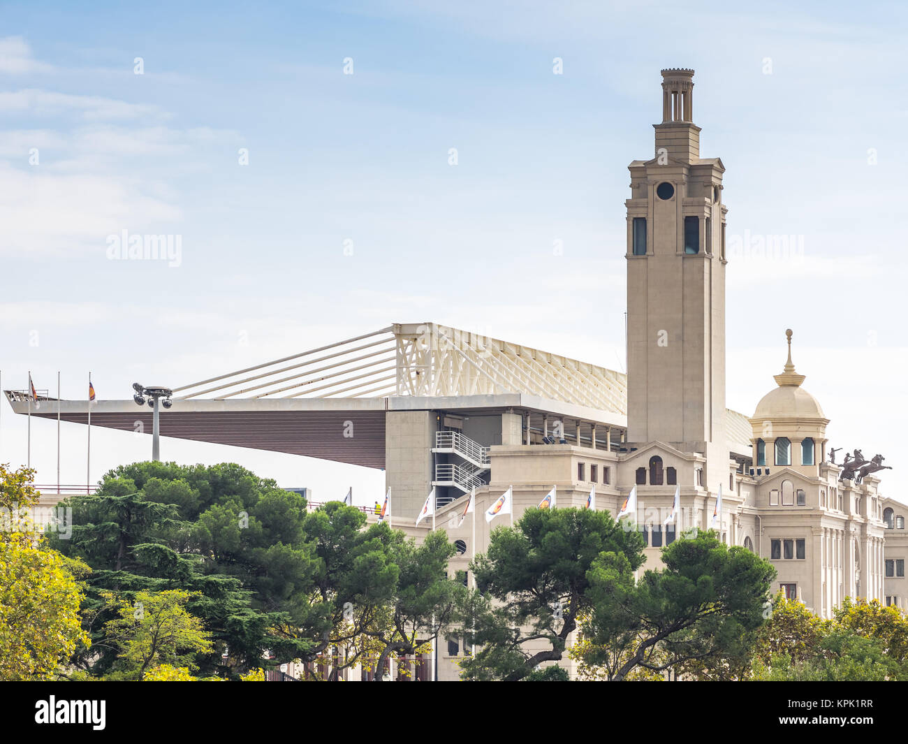 A long shot of the stadium taken from the National Palace Stock Photo ...