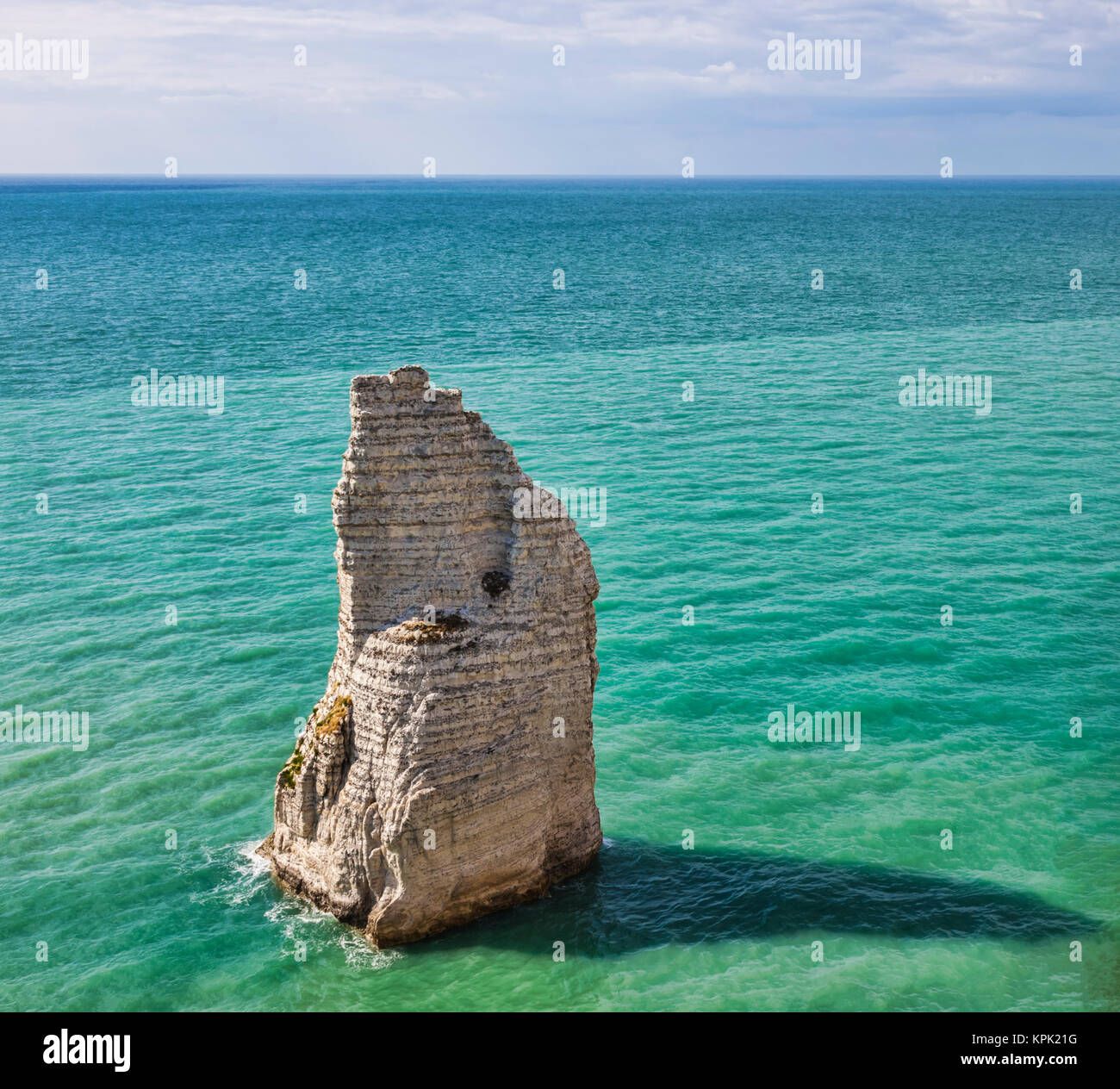 Image of the iconic The Needle Rock from Etretat in Northern France ...