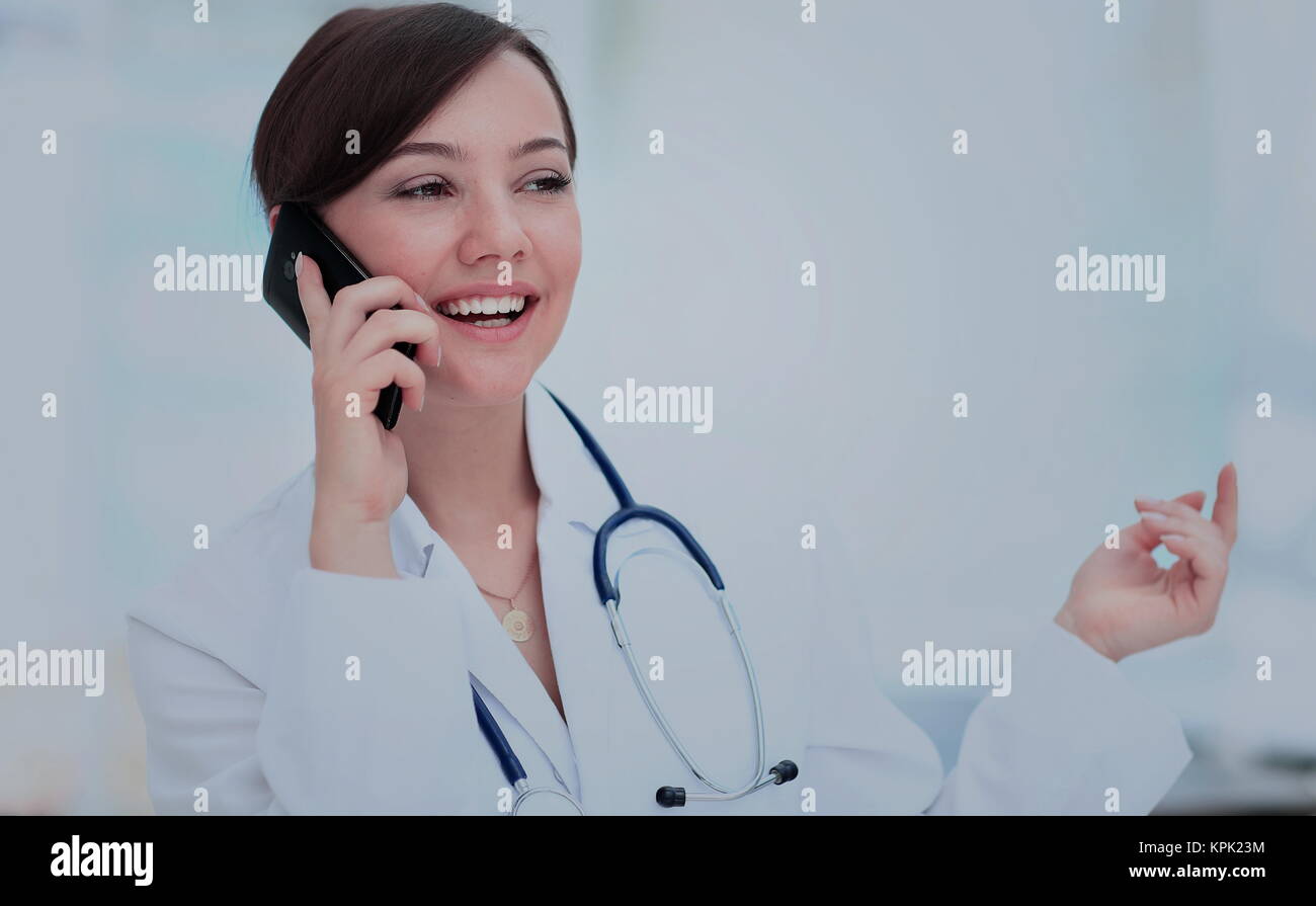 Glad european young doctor hi-res stock photography and images - Alamy