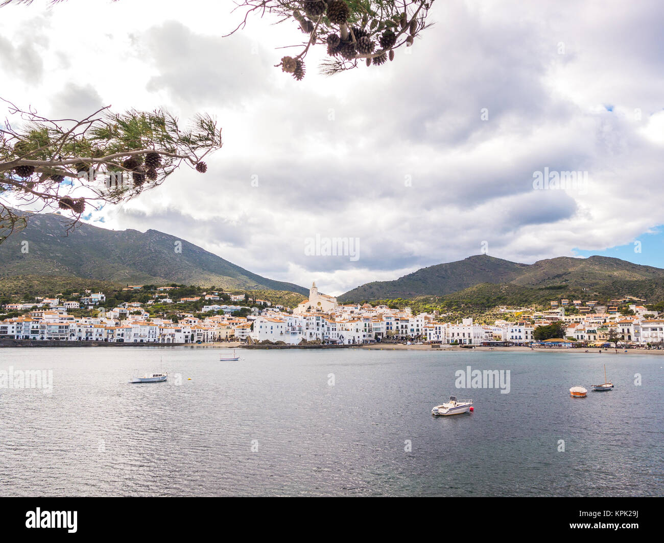 Cloudy day in Cadaques, Spain Stock Photo - Alamy