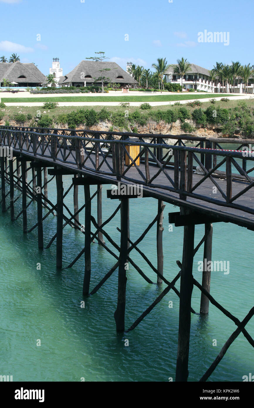 View of Dock bridge from lapa facing hotel huts, Hotel Sea Cliff ...