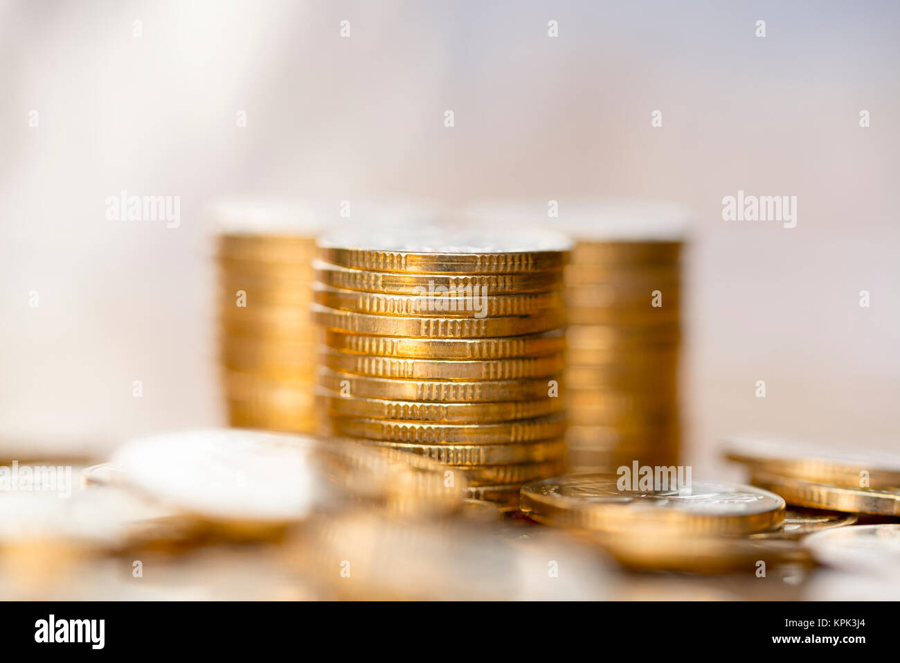golden coin stack Stock Photo - Alamy