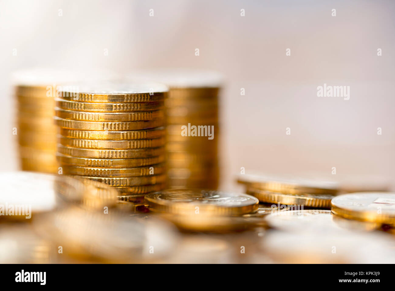 golden coin stack Stock Photo - Alamy