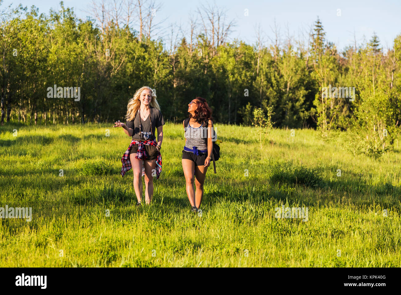 Two friends hiking hi-res stock photography and images - Alamy