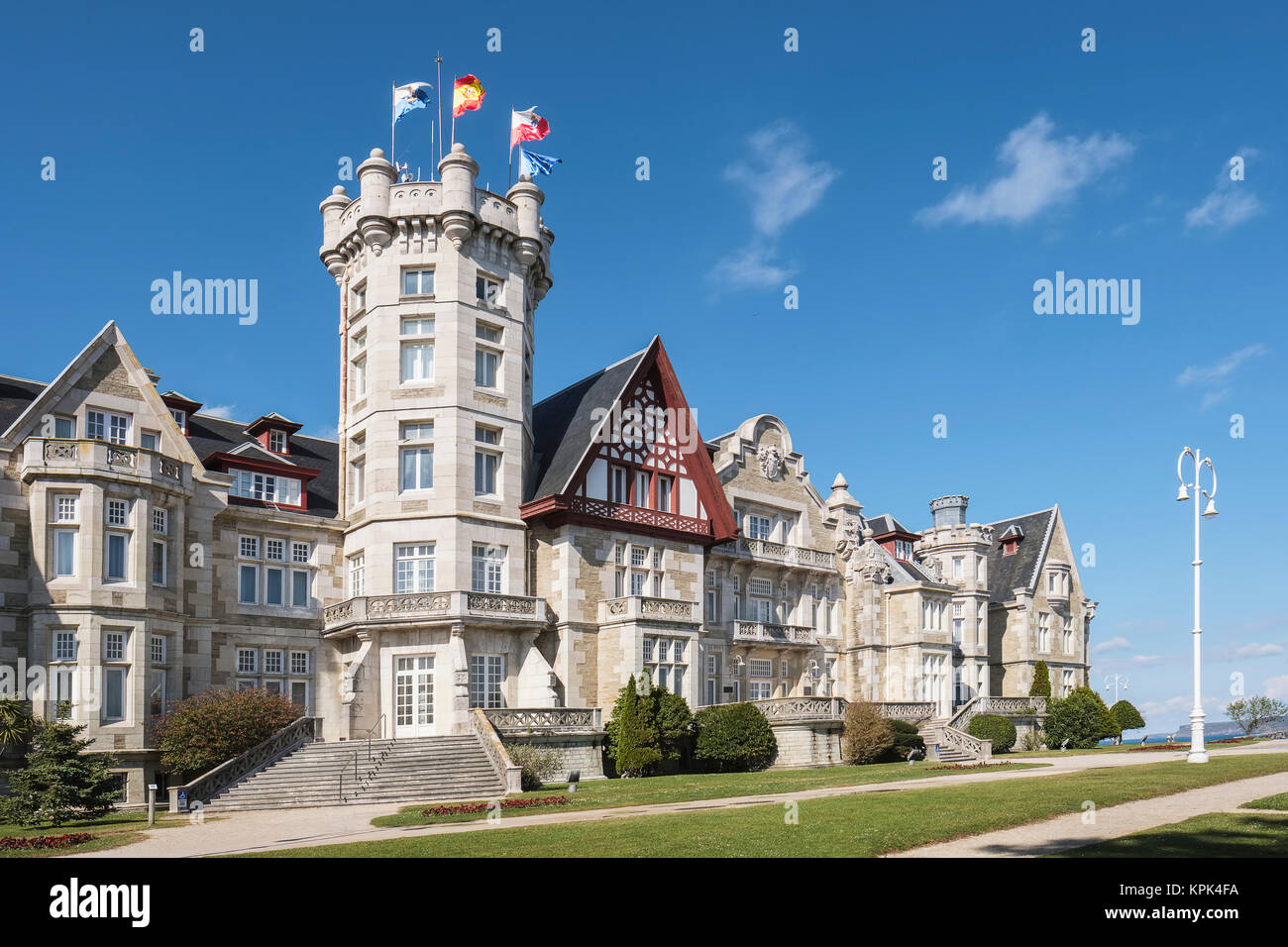 Magdalena Palace, a 20th century palace in Spain; Santander, Cantabria ...