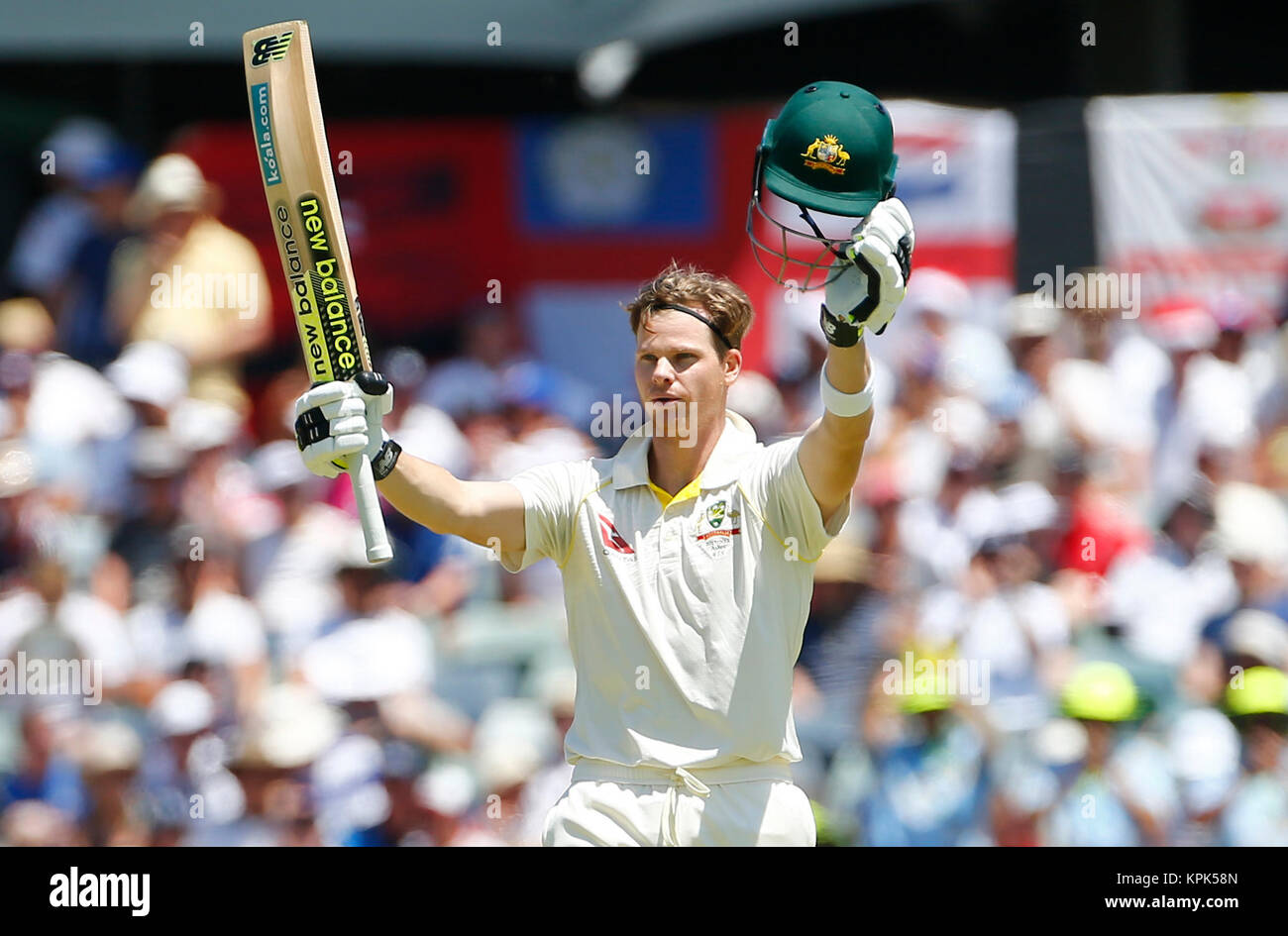 Australia's Steve Smith celebrates his century during day three of the ...