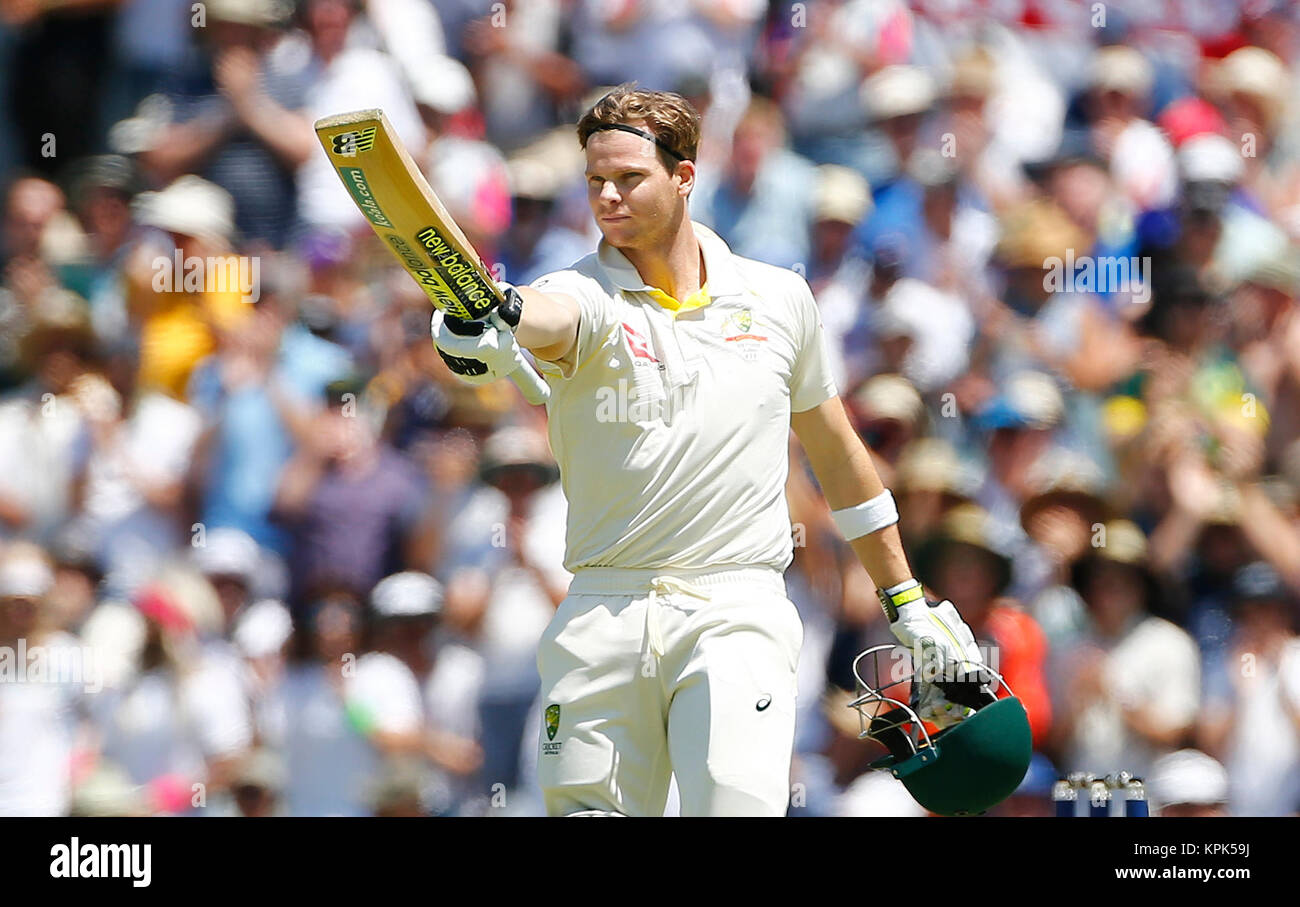 Australia's Steve Smith celebrates his century during day three of the ...