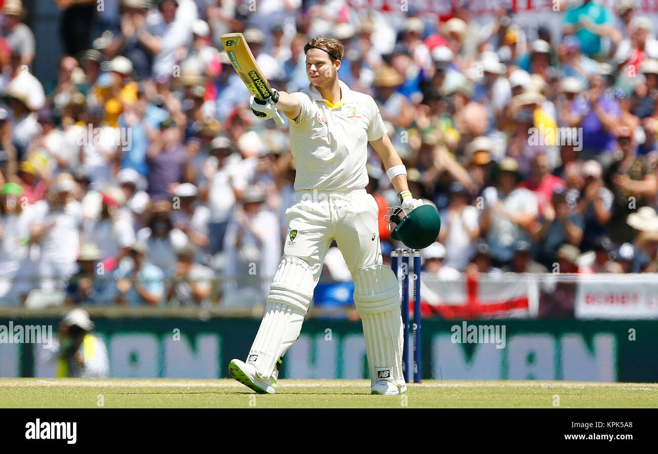 Australia's Steve Smith celebrates his century during day three of the ...